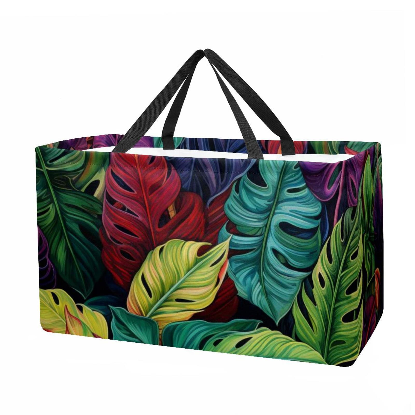 Tropical Plants Large Foldable Beach Bag Oxford Cloth Shopping Bag ...