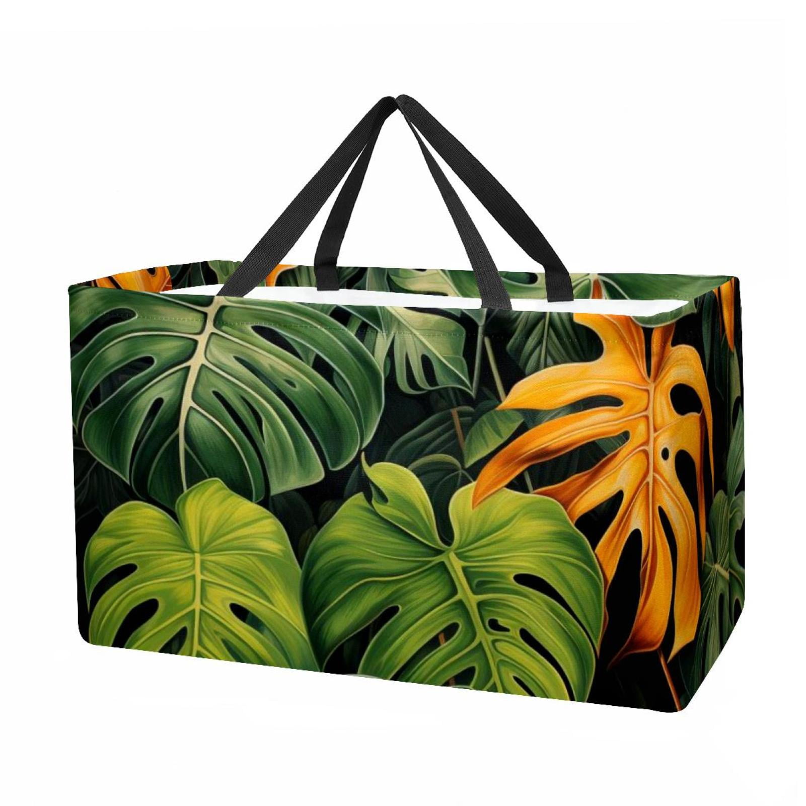 Tropical Plants Large Foldable Oxford Cloth Cube Organizer Tote Bag Toy ...
