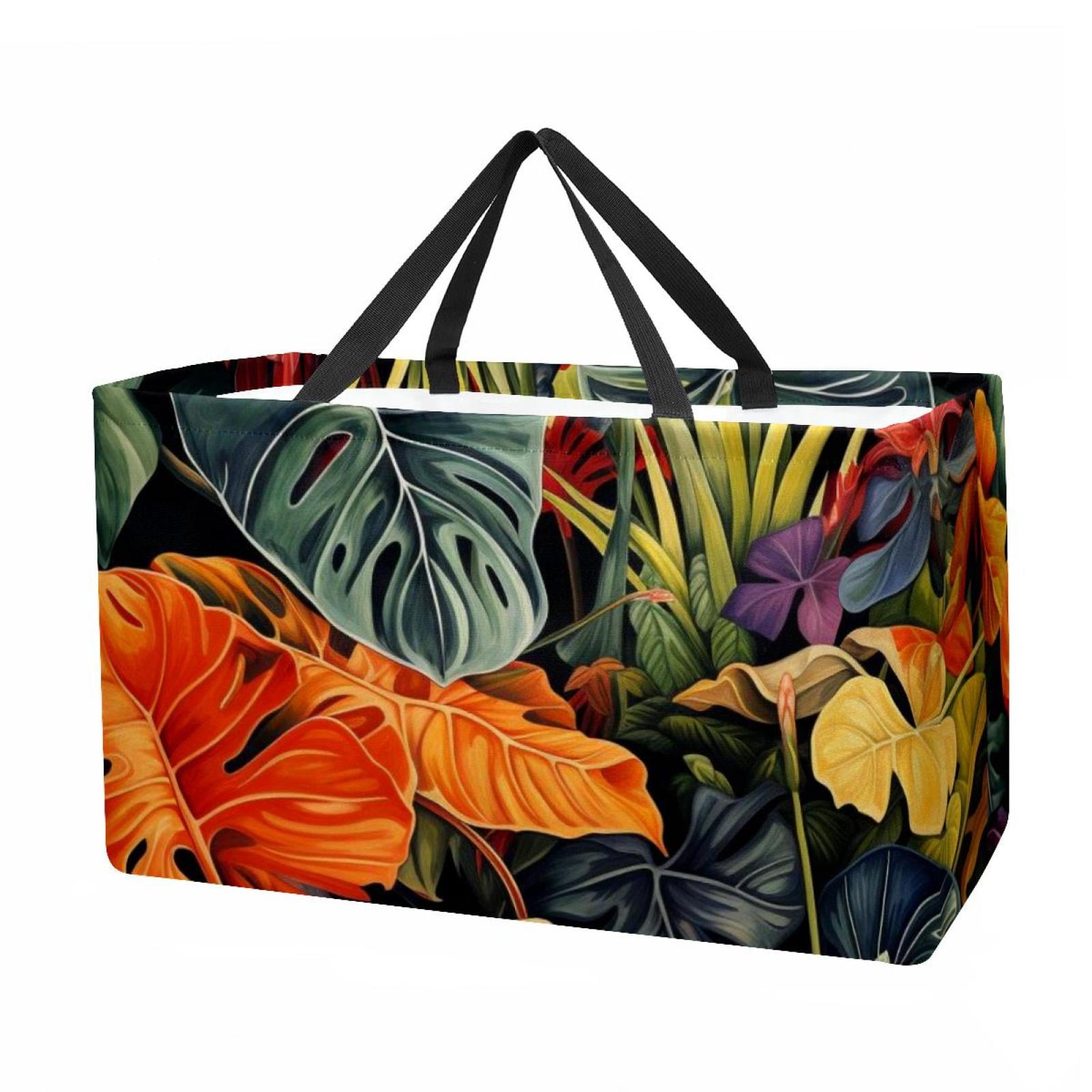 Tropical Plants Large Foldable Oxford Cloth Storage Basket - Versatile ...