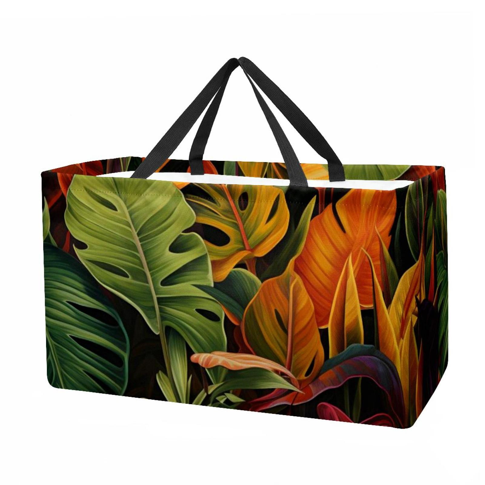 Tropical Plants Large Oxford Cloth Storage Bin: Foldable Storage Bag ...