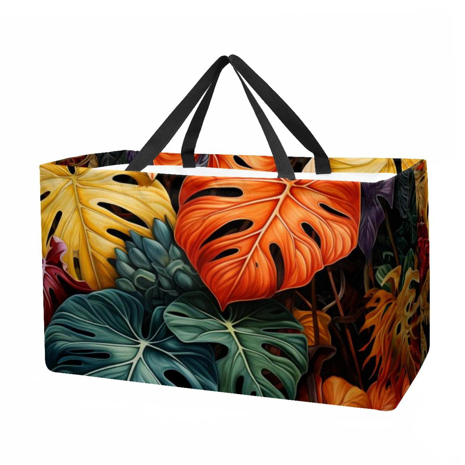 Tropical Plants Large Reusable Foldable Oxford Cloth Shopping Bag with ...