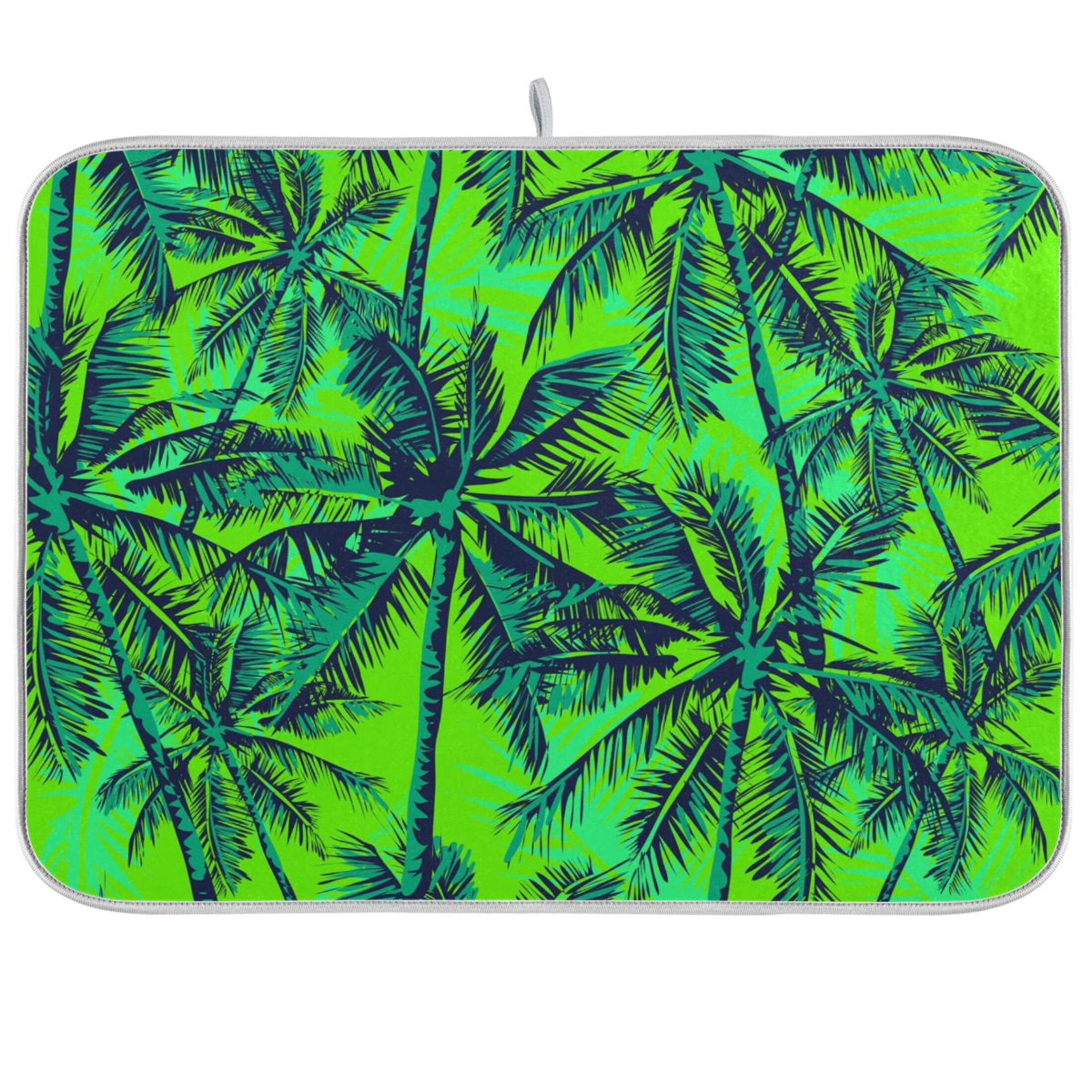 Tropical Plants Palm Trees Dish Drying Mat Microfiber Kitchen Mats ...