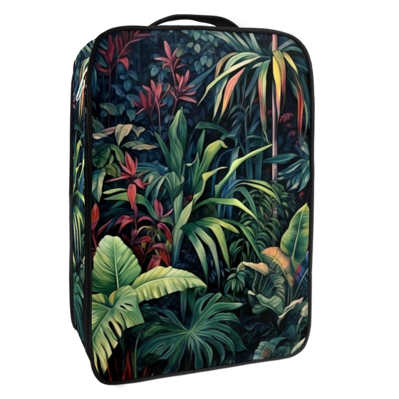 Tropical Plants Polyester Shoe Organizer Box for Closet, Space-Saving ...
