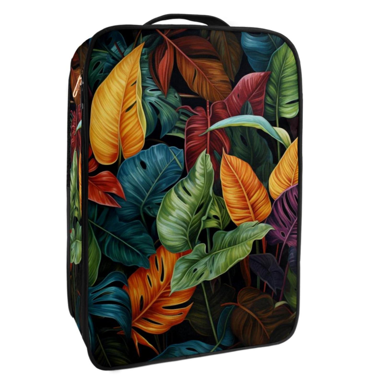 Tropical Plants Polyester Shoe Storage Boxes, 23x31cm/9x12in, Stackable ...