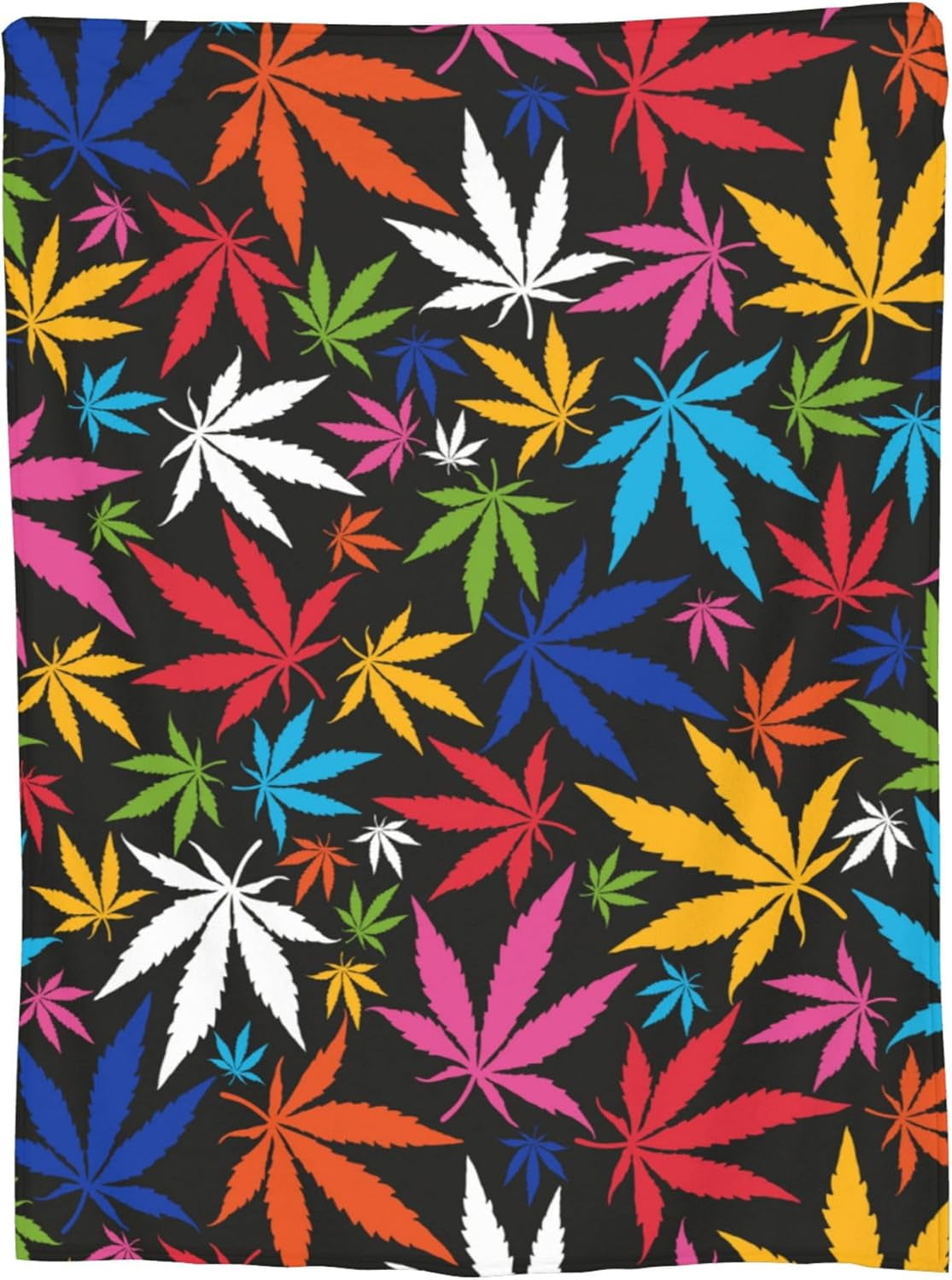 Tropical Pot Leaf Blanket Colorful Leave Foliage Plant Throw Blankets ...