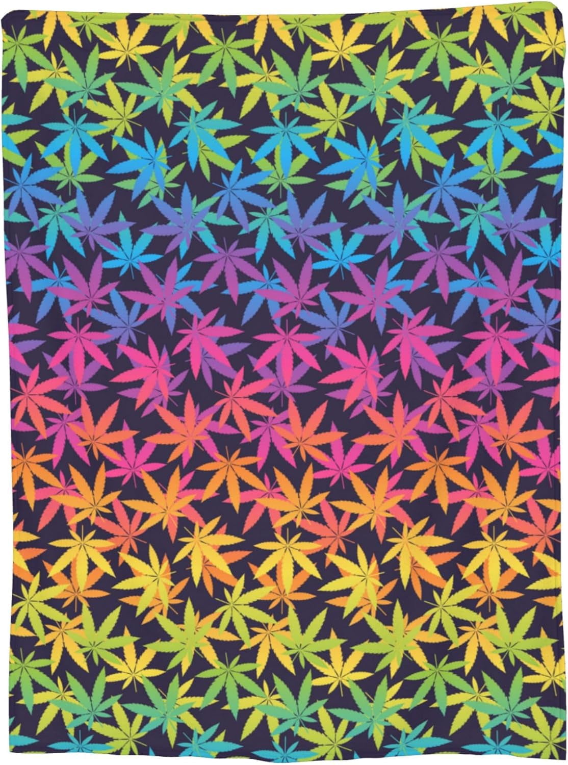 Tropical Pot Leaf Blanket Colorful Rainbow Leaves Plant Foliage Throw ...