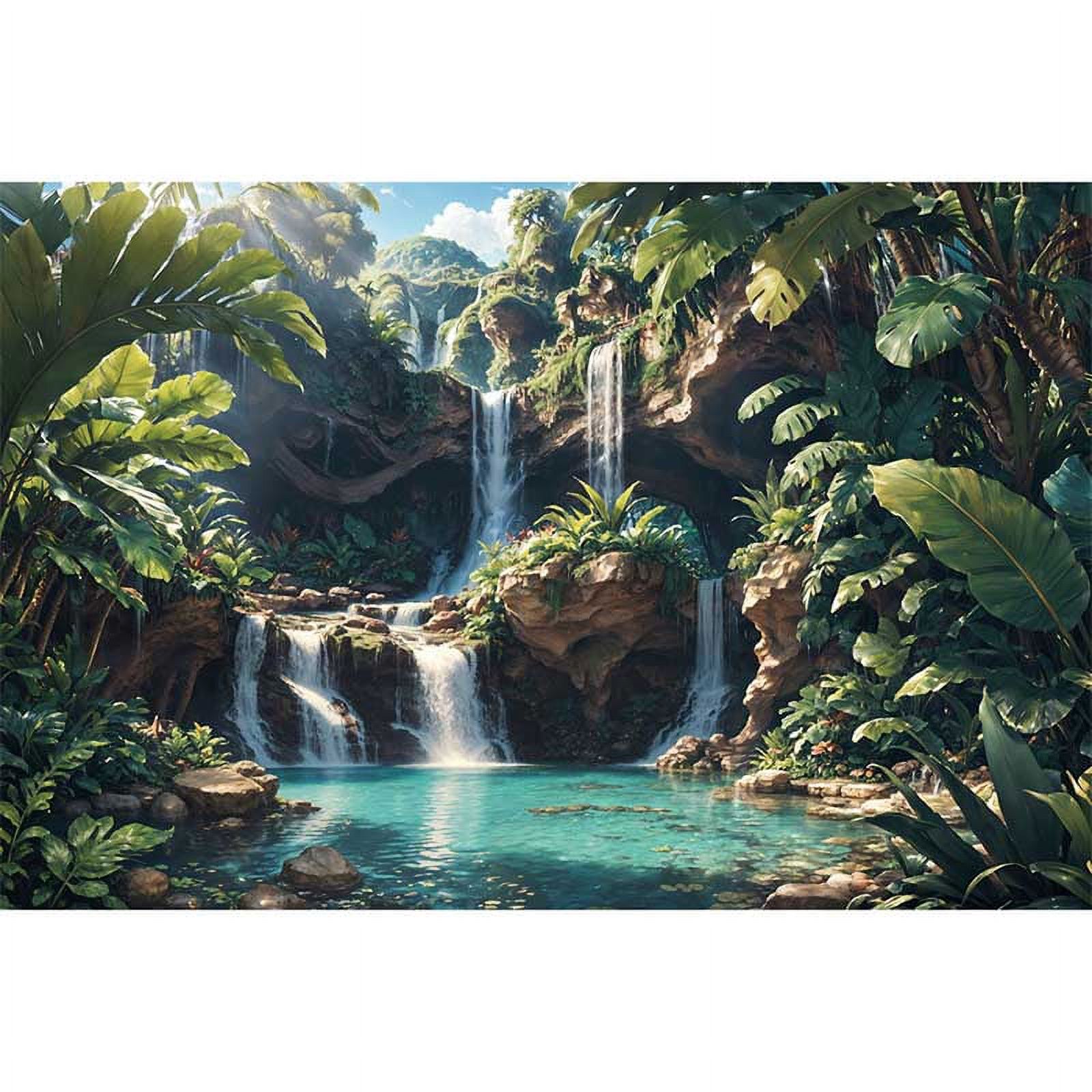 Tropical Rainforest Backdrop Summer Jungle Photo Background Natural Sce ...