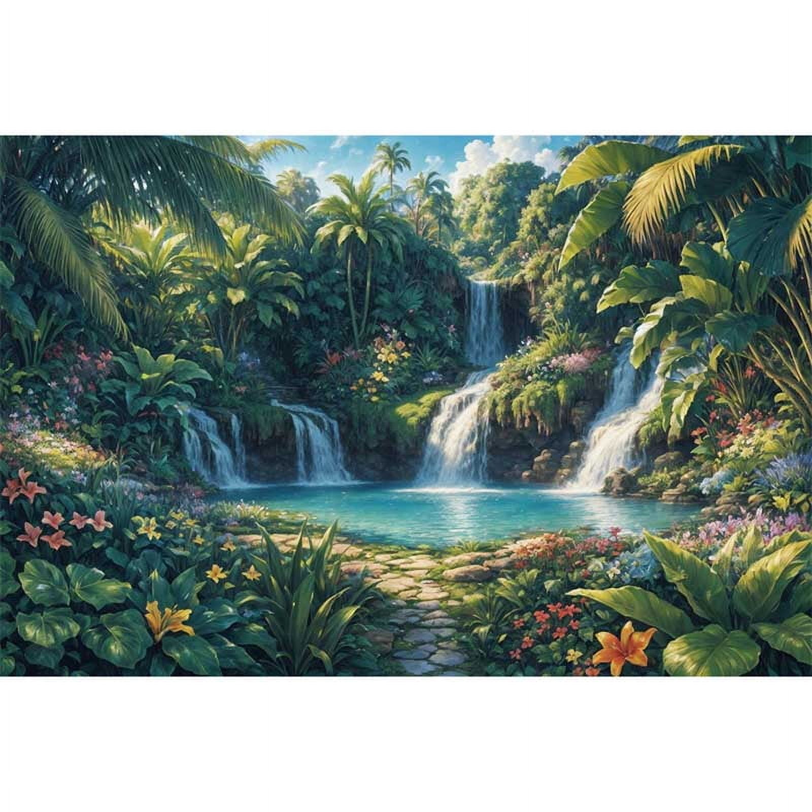 Tropical Rainforest Backdrop Summer Jungle Photo Background Natural Sce ...
