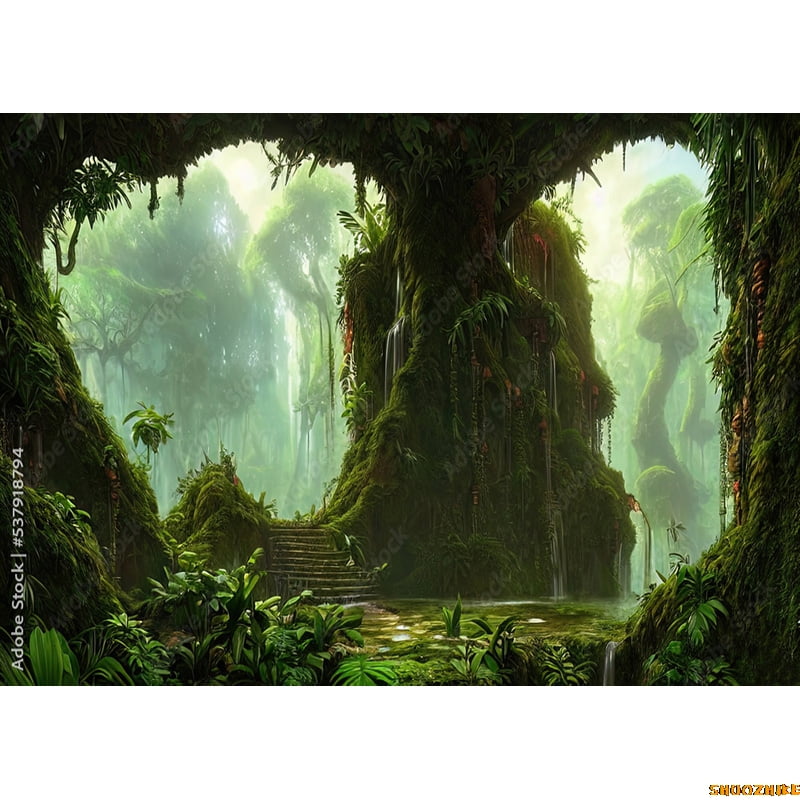 Tropical Rainforest Coniferous Forest Moss Fall Tree Photography ...