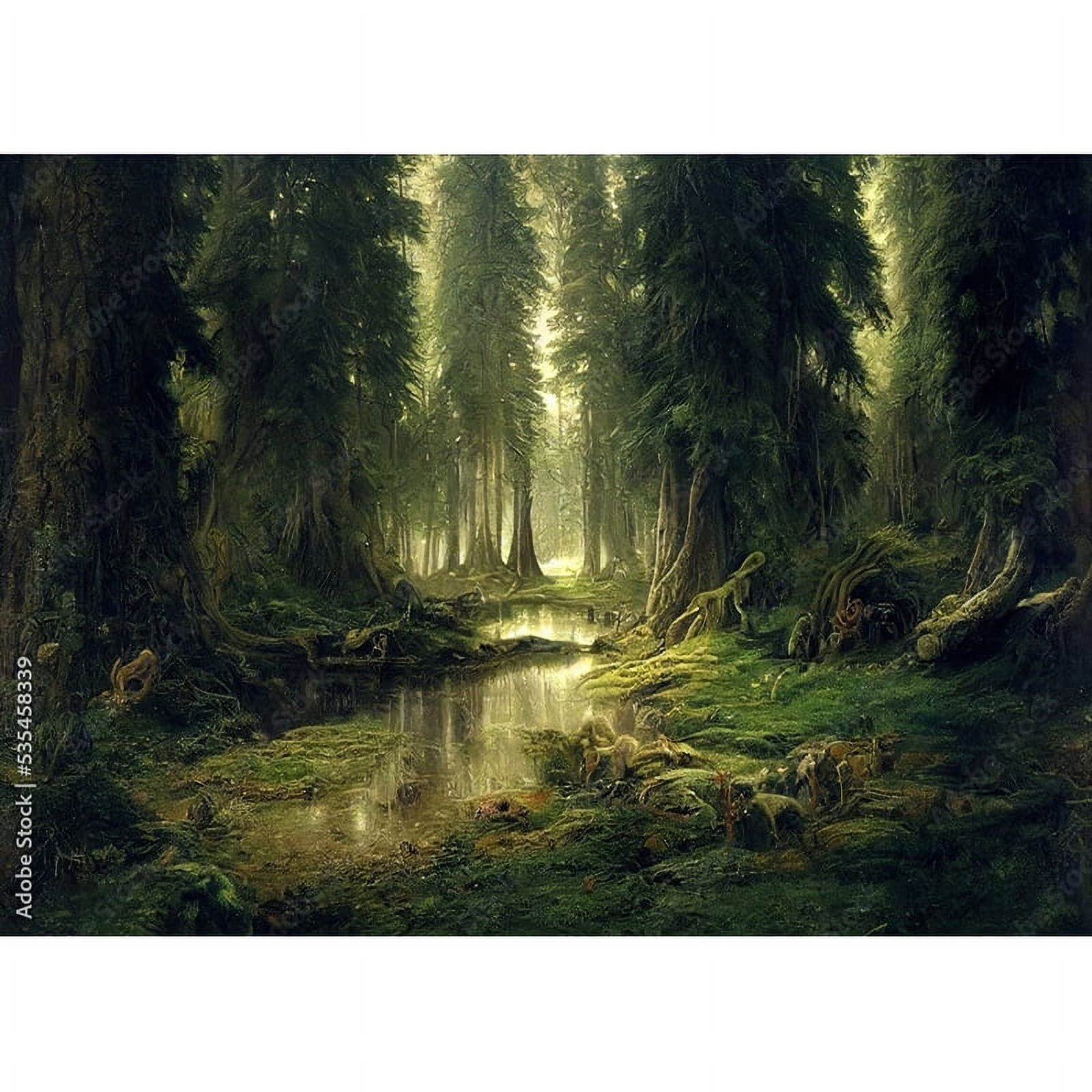 Tropical Rainforest Coniferous Forest Moss Fallen Tree Photography ...