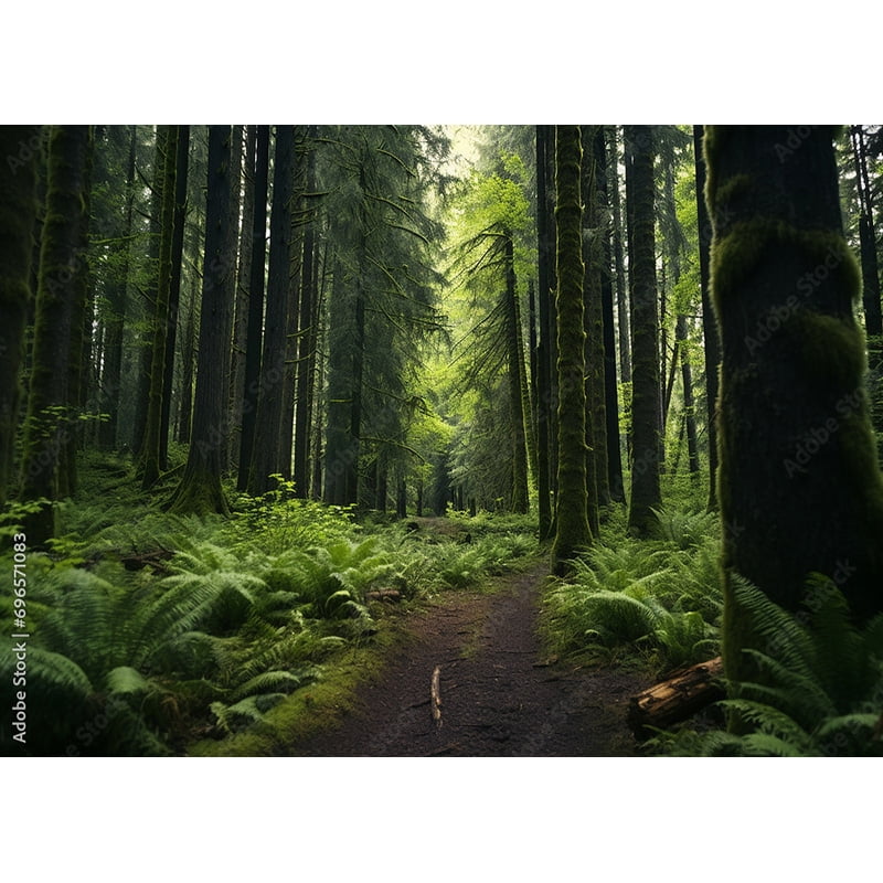 Tropical Rainforest Coniferous Forest Moss Fallen Tree Photography ...