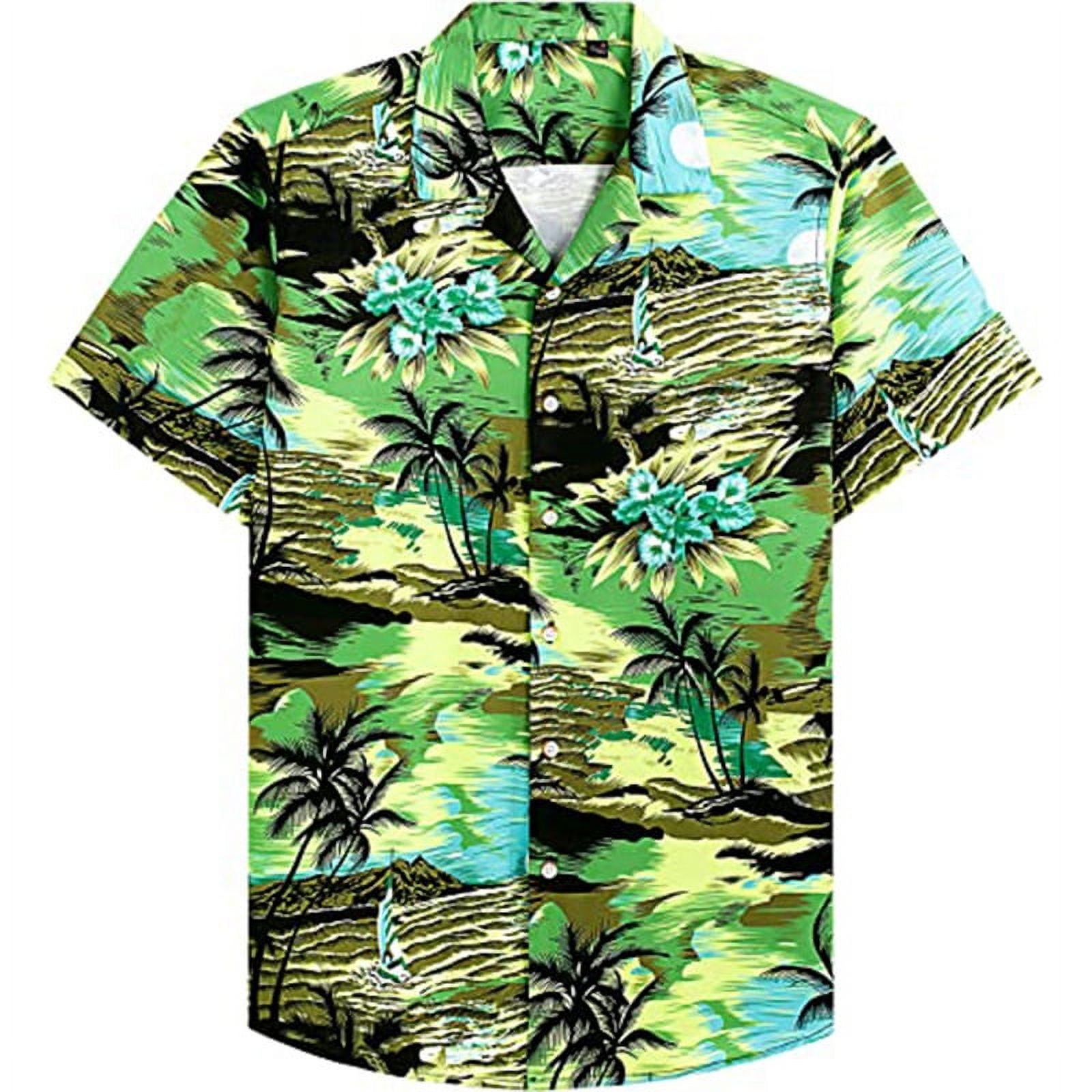 Tropical Rainforest Shirts for Men Clothing 3D Printing Hawaiian Beach ...