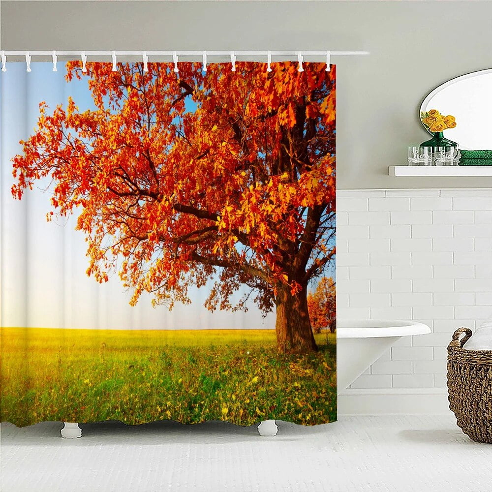 Tropical Rainforest Shower Curtains Jungle Green Forest Trees Plants