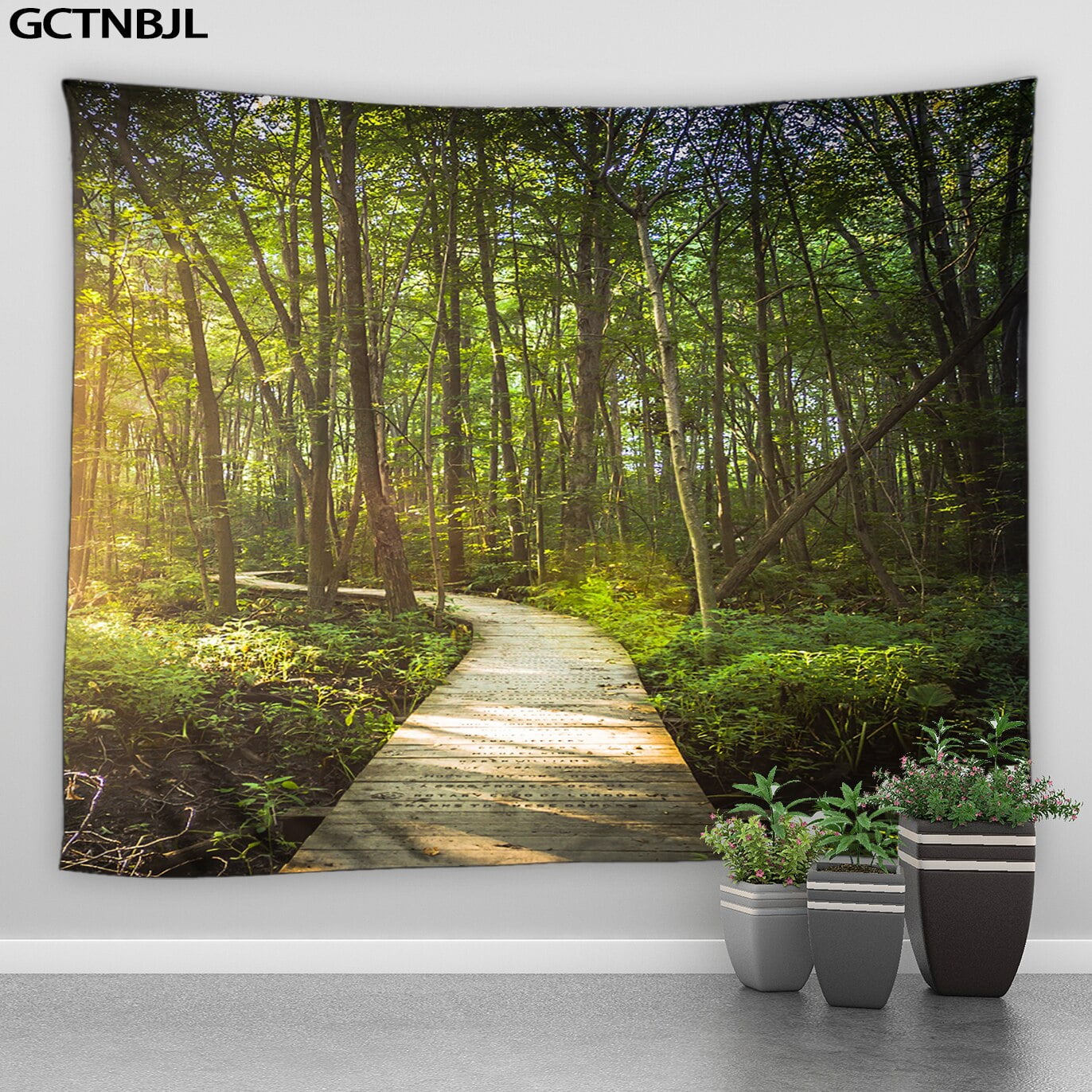 Tropical Rainforest Tapestry Palm Tree Wild Environment Wall Hanging ...