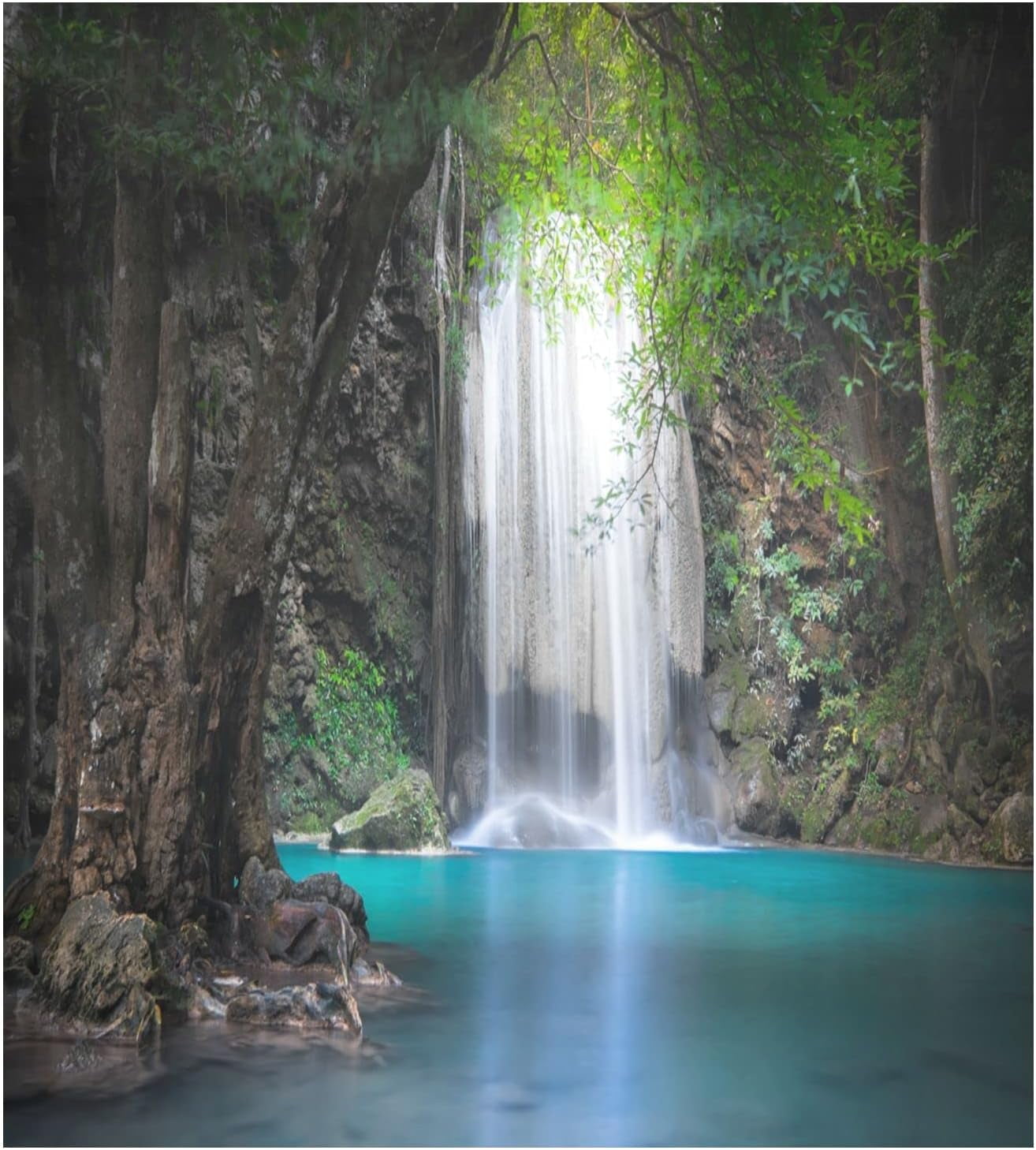 Tropical Rainforest Waterfall Dishwasher Magnet Sticker, Refrigerator ...