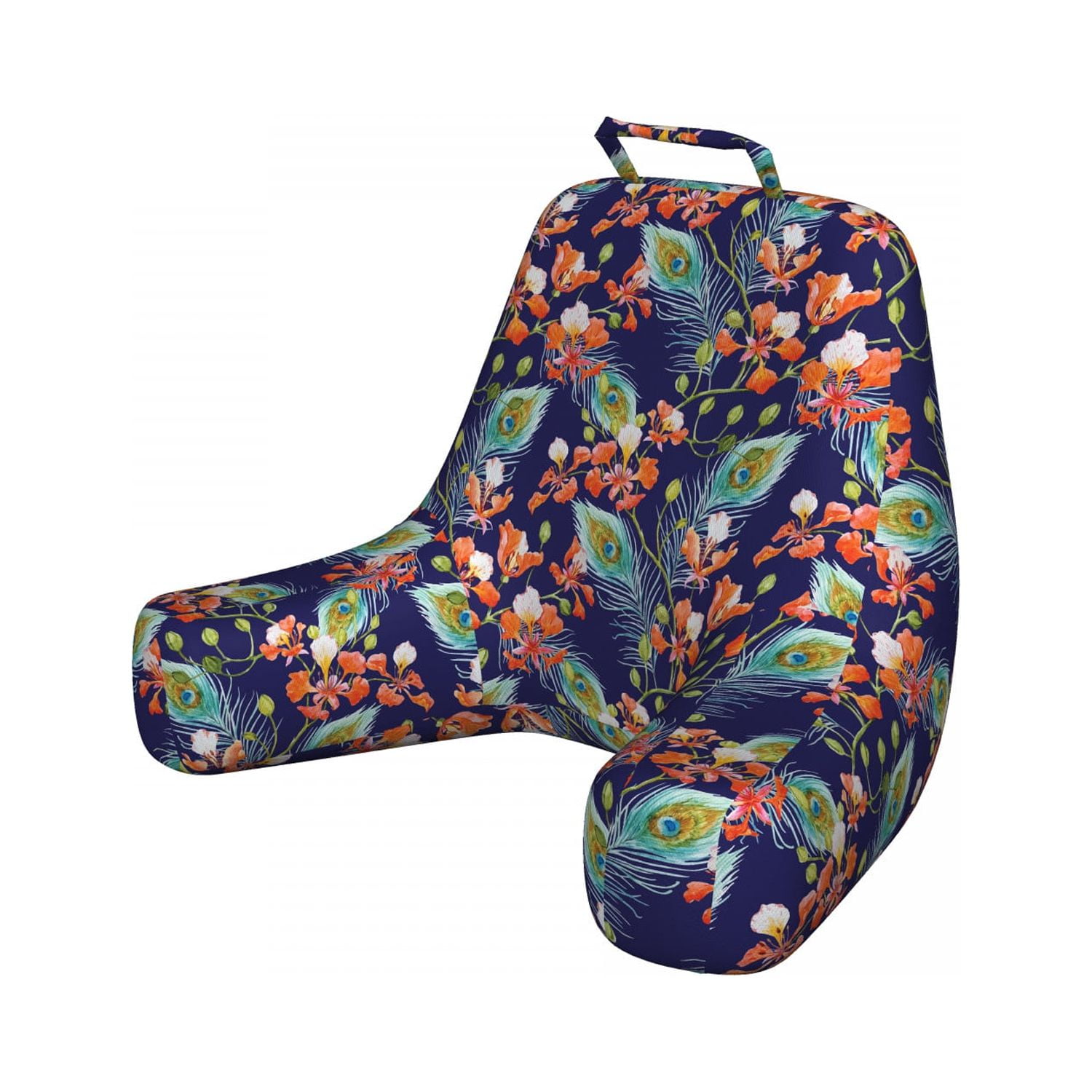 Tropical Reading Pillow Cover, Boho Colorful Pastel Blooming Exotic ...