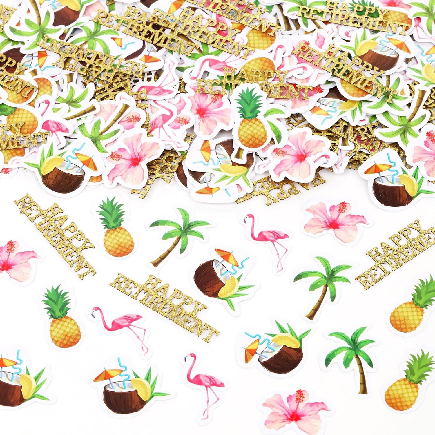 Tropical Retirement Party Decorations - 200PCS Happy Retirement Table ...