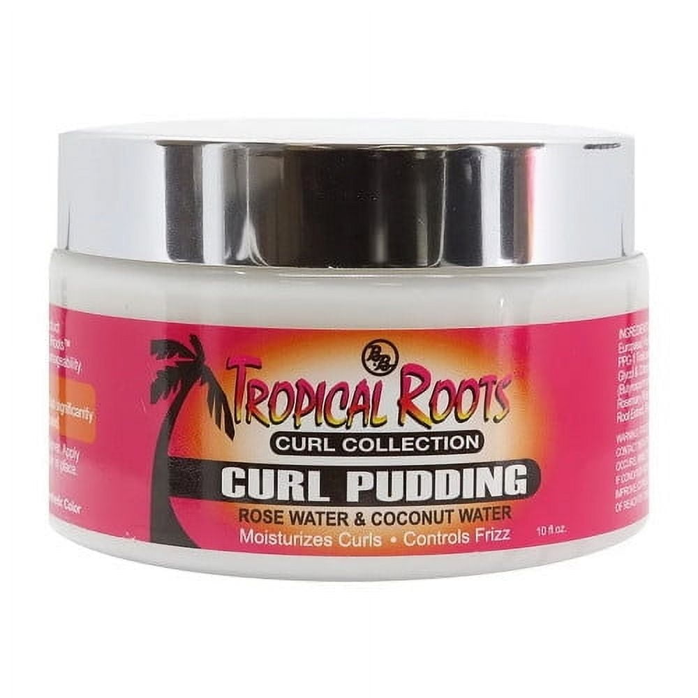 Tropical Roots Curl Pudding with Rose and Coconut Water, 10 Oz, 3 Pack ...