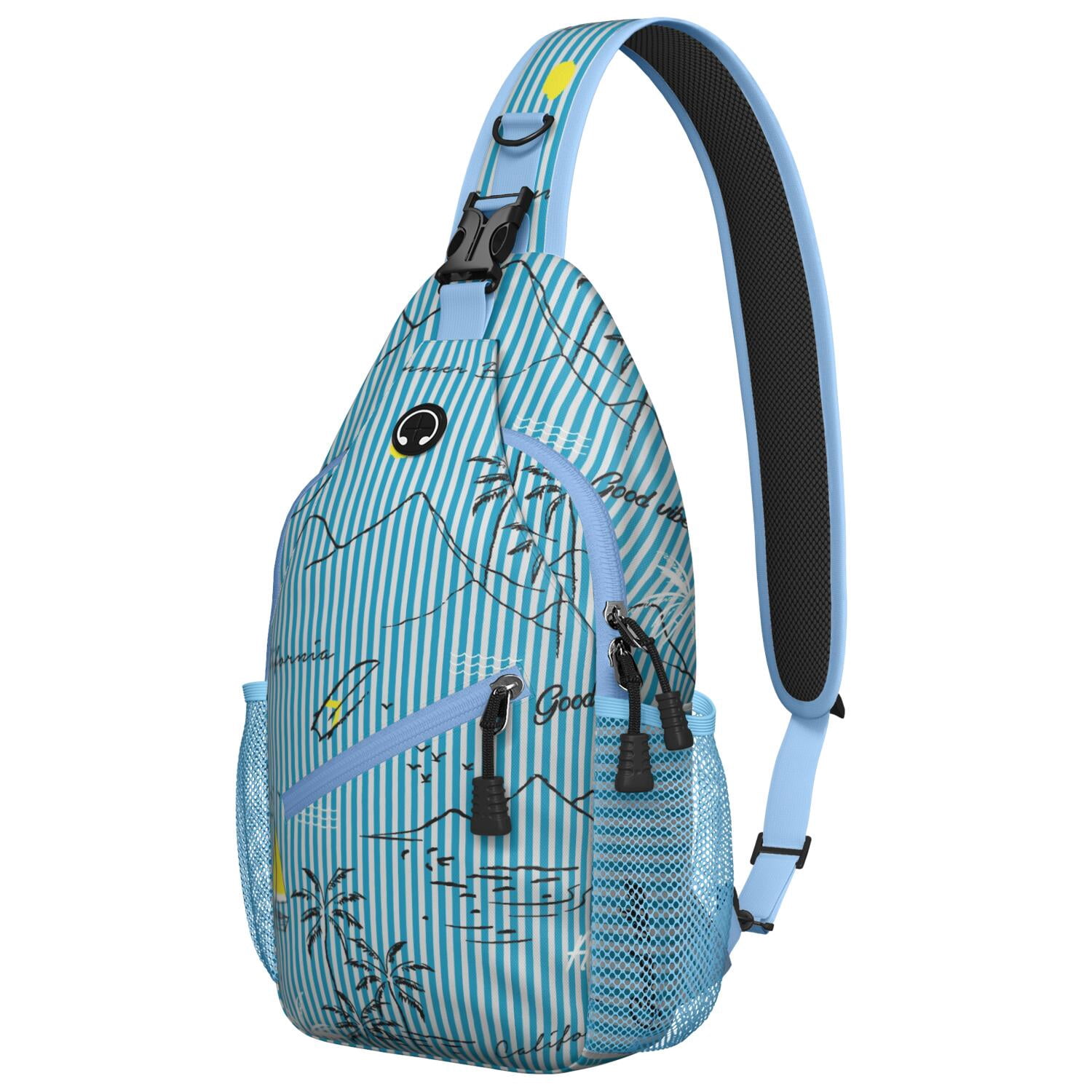 Tropical Safari Jungle Island Sling Backpack, Hawaiian Paradise ...