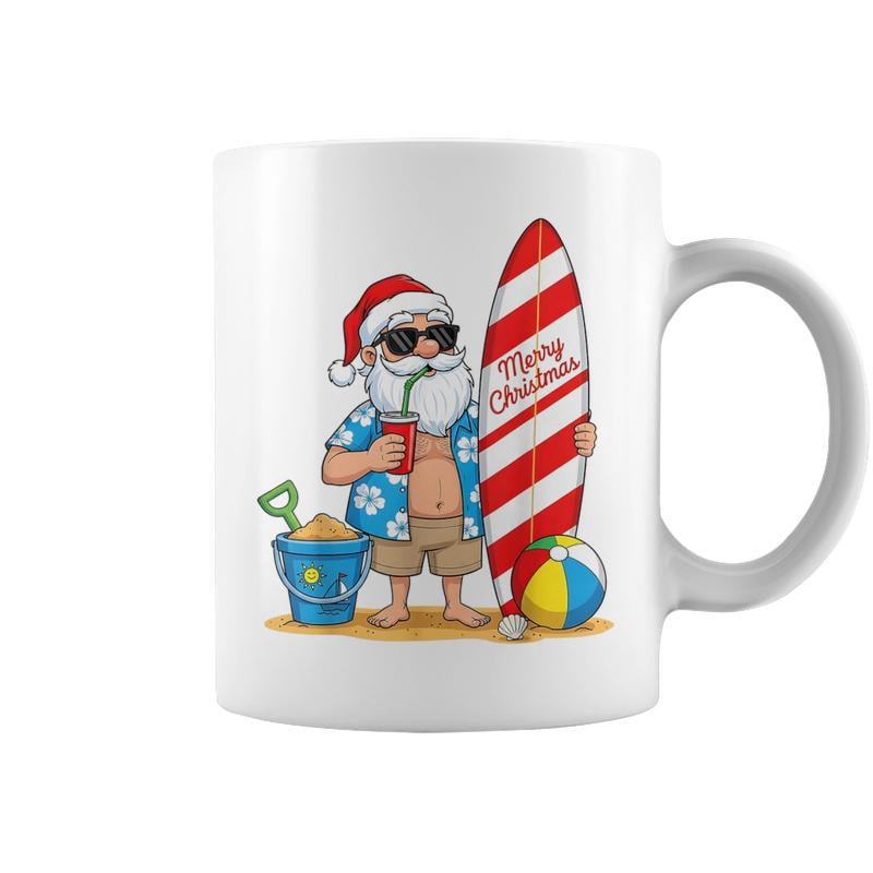 Tropical Santa Merry Christmas Beach Vibes For Boys Coffee M - Walmart.com