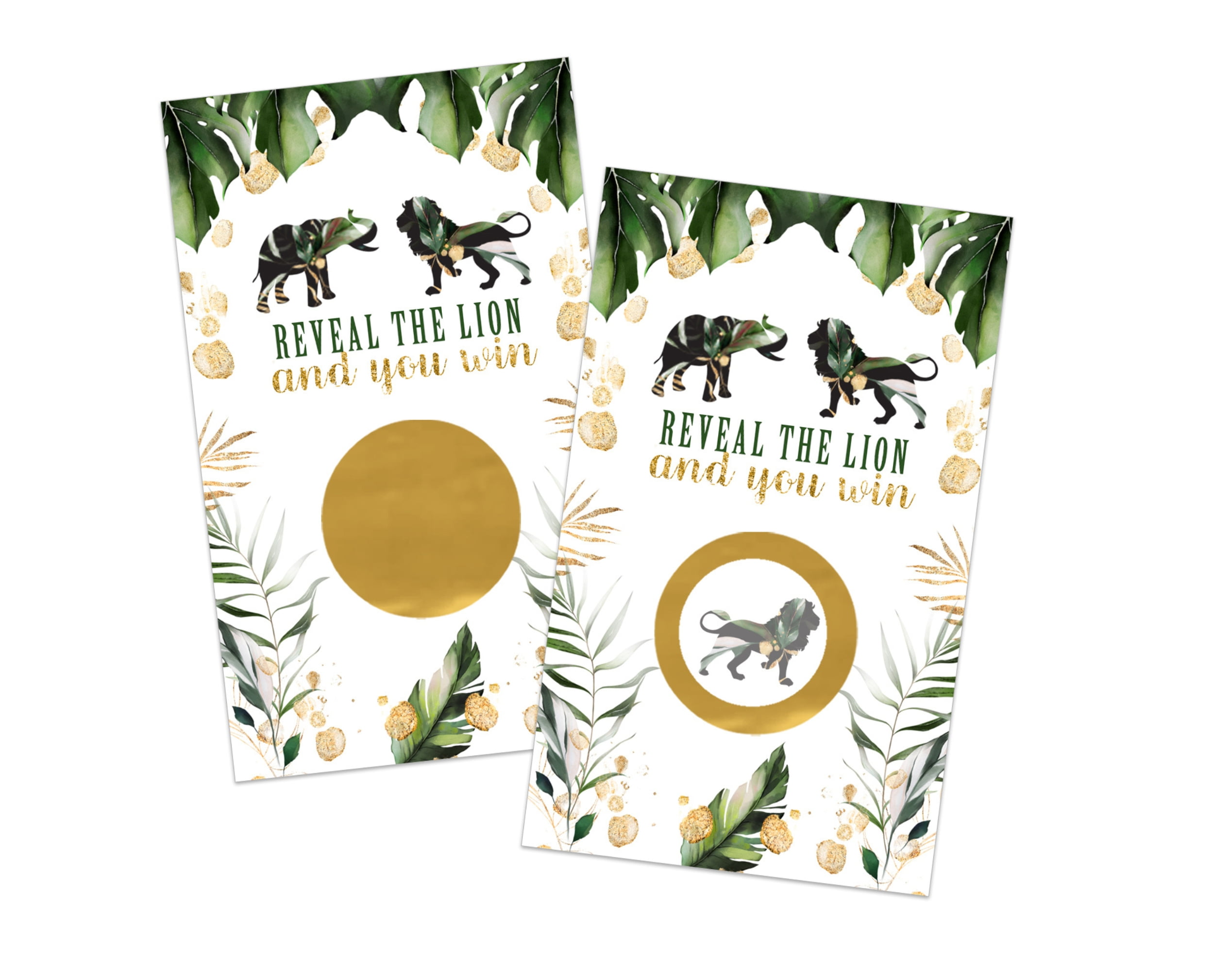 Tropical Scratch Off Game Cards for Bridal Shower, Graduation, Baby ...