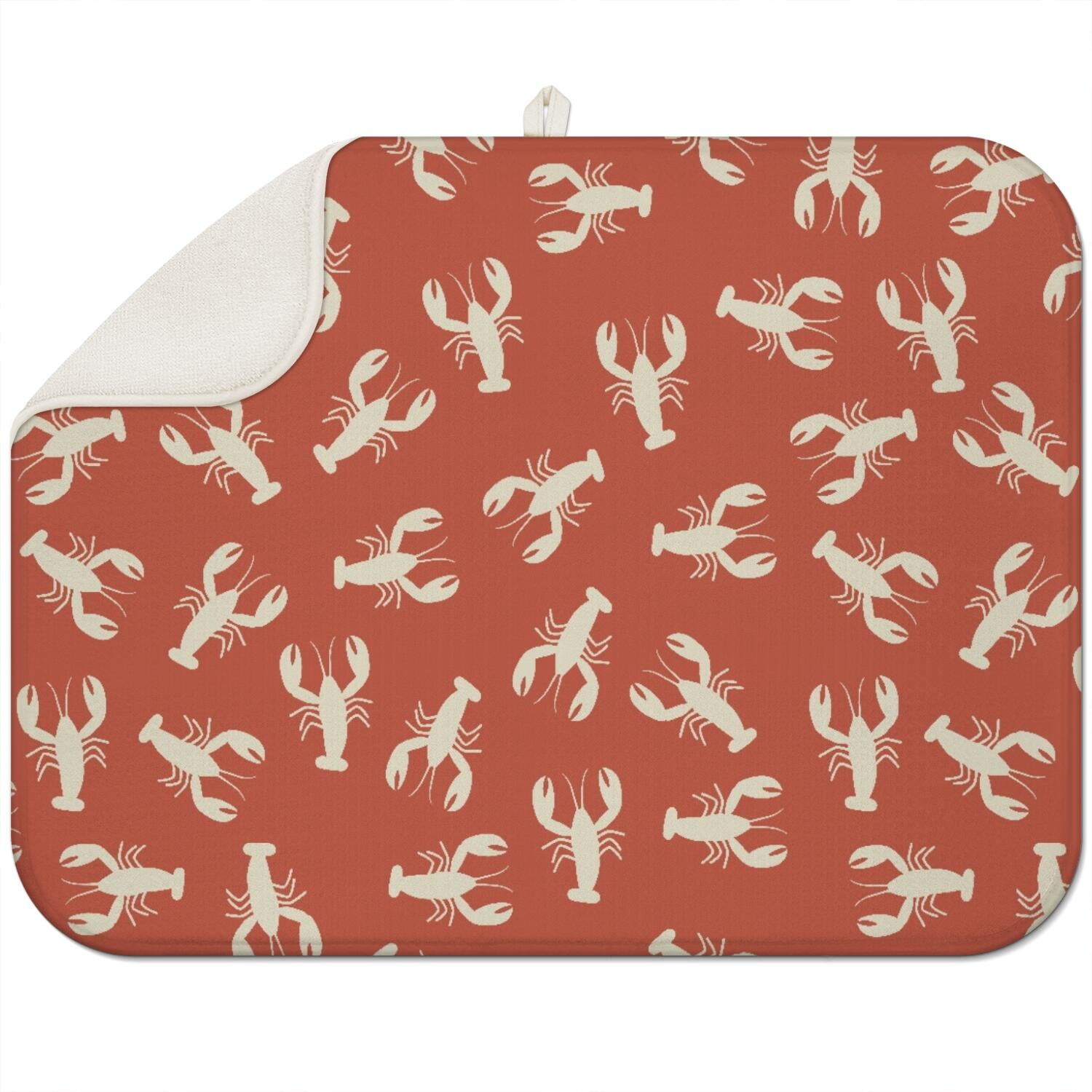 Tropical Sea Life Drying Pad - Cute Cartoon Crab Microfiber Mat, Thick ...
