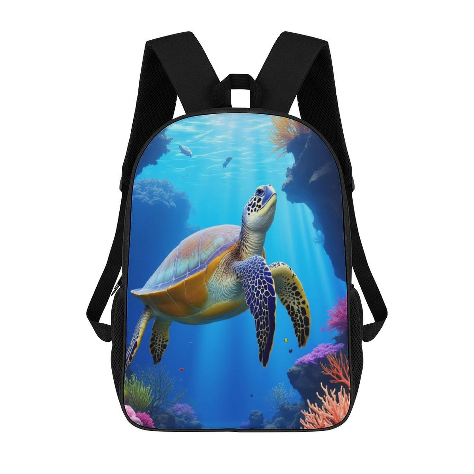 Tropical Sea Turtle Coral Reef 3D Print 17in adolescent backpack Bags ...