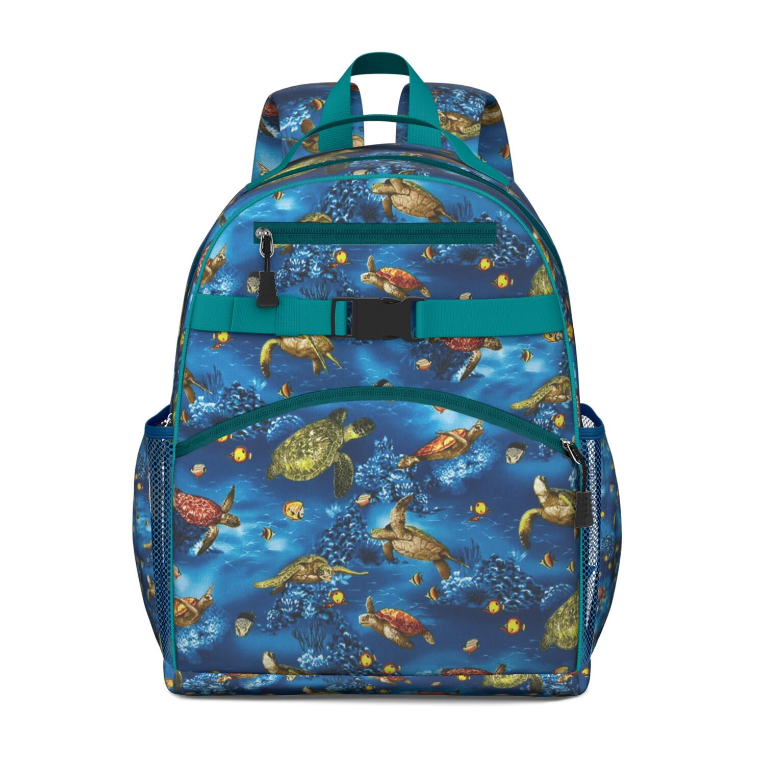 Tropical Sea Turtle Students Backpack with Marine Life and Hawaiian ...