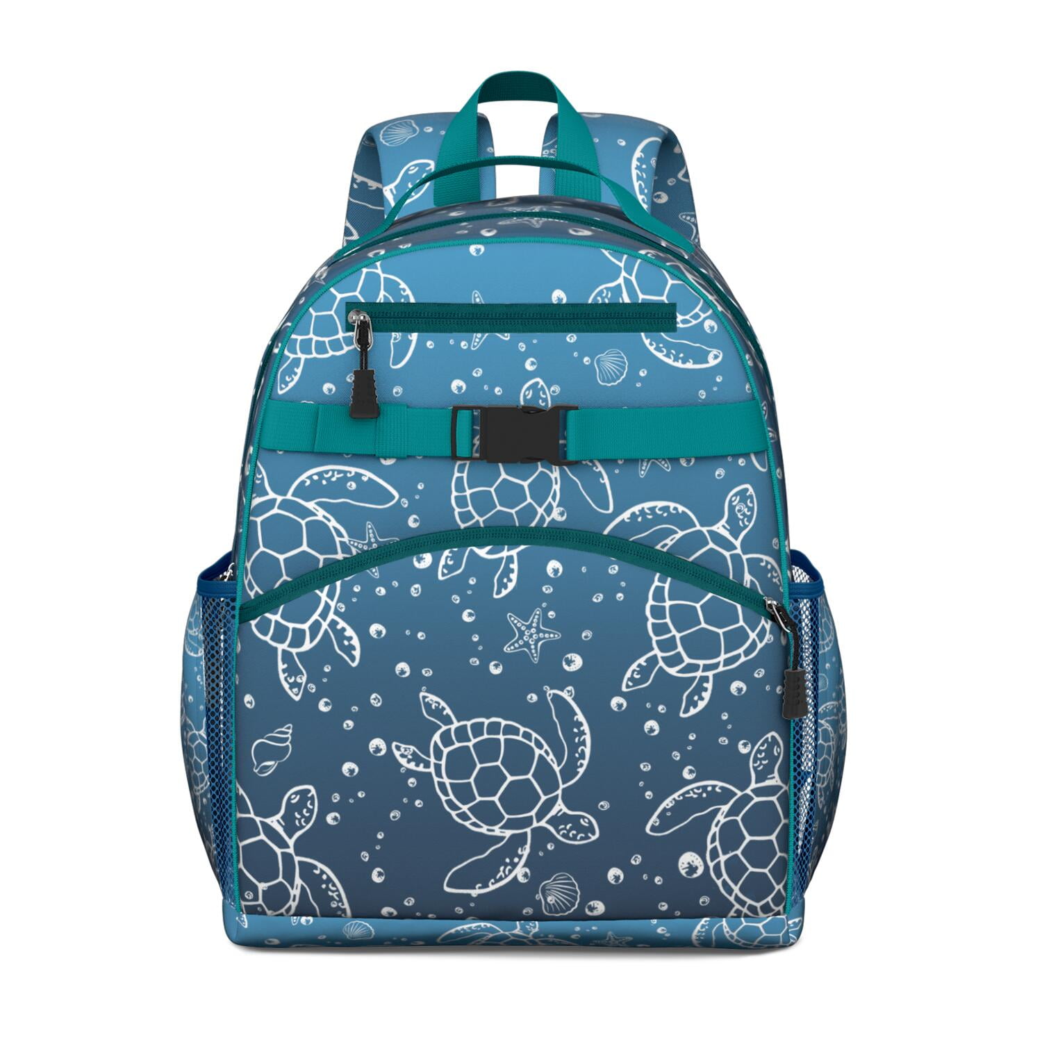 Tropical Sea Turtle Students Backpack with Marine Life and Underwater ...