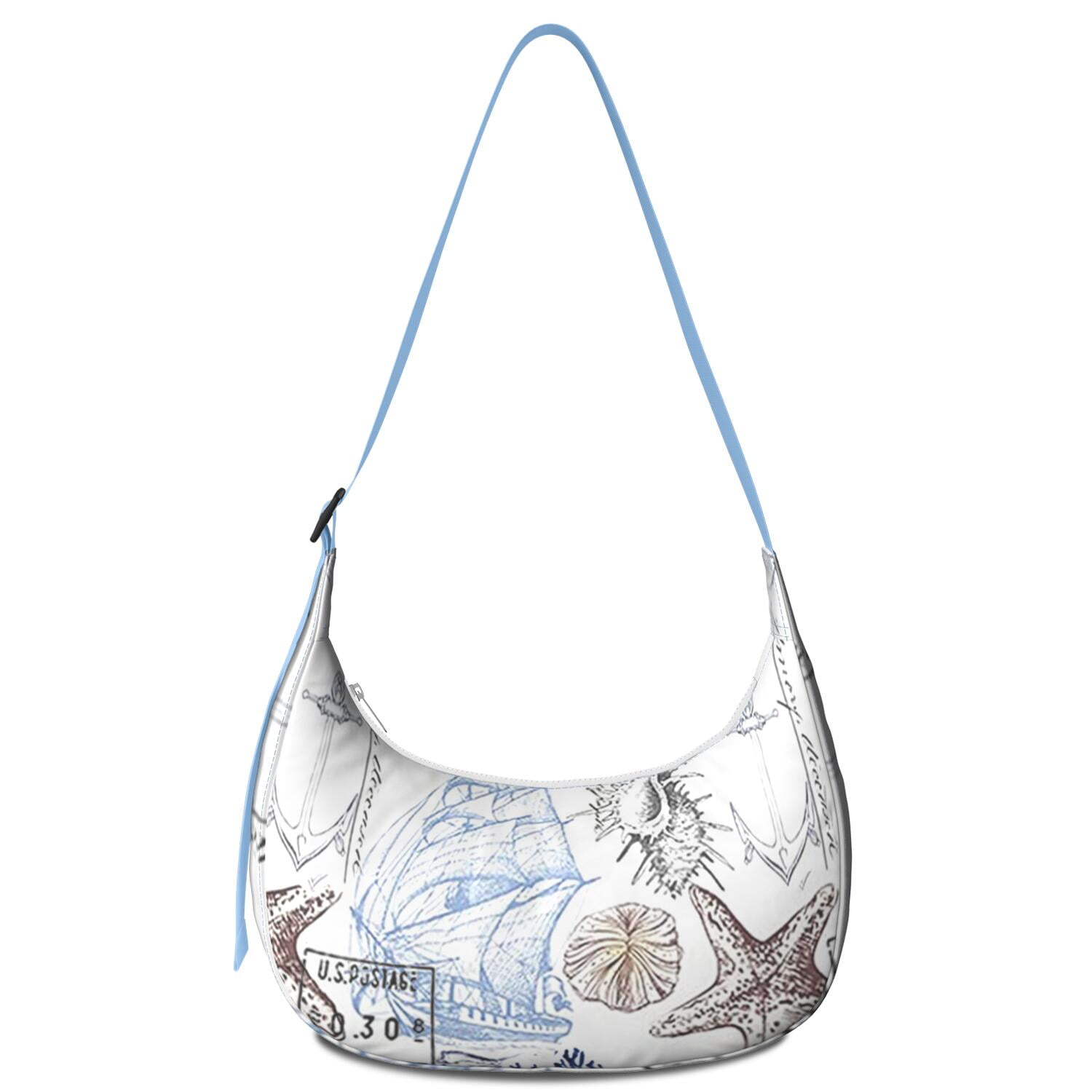 Tropical Seahorse Crossbody Bag, Starfish Beach Seashells Ocean ...
