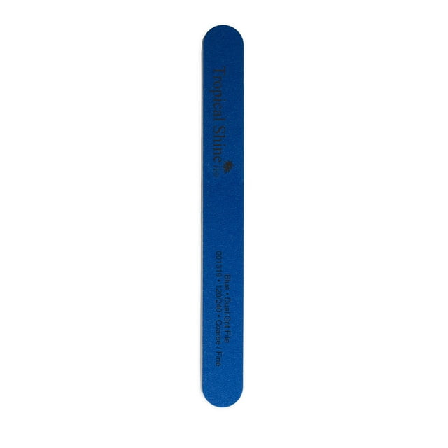 Tropical Shine Nail File Dual Grit File BLUE 120/240 (Coarse/ Fine) 7 ...