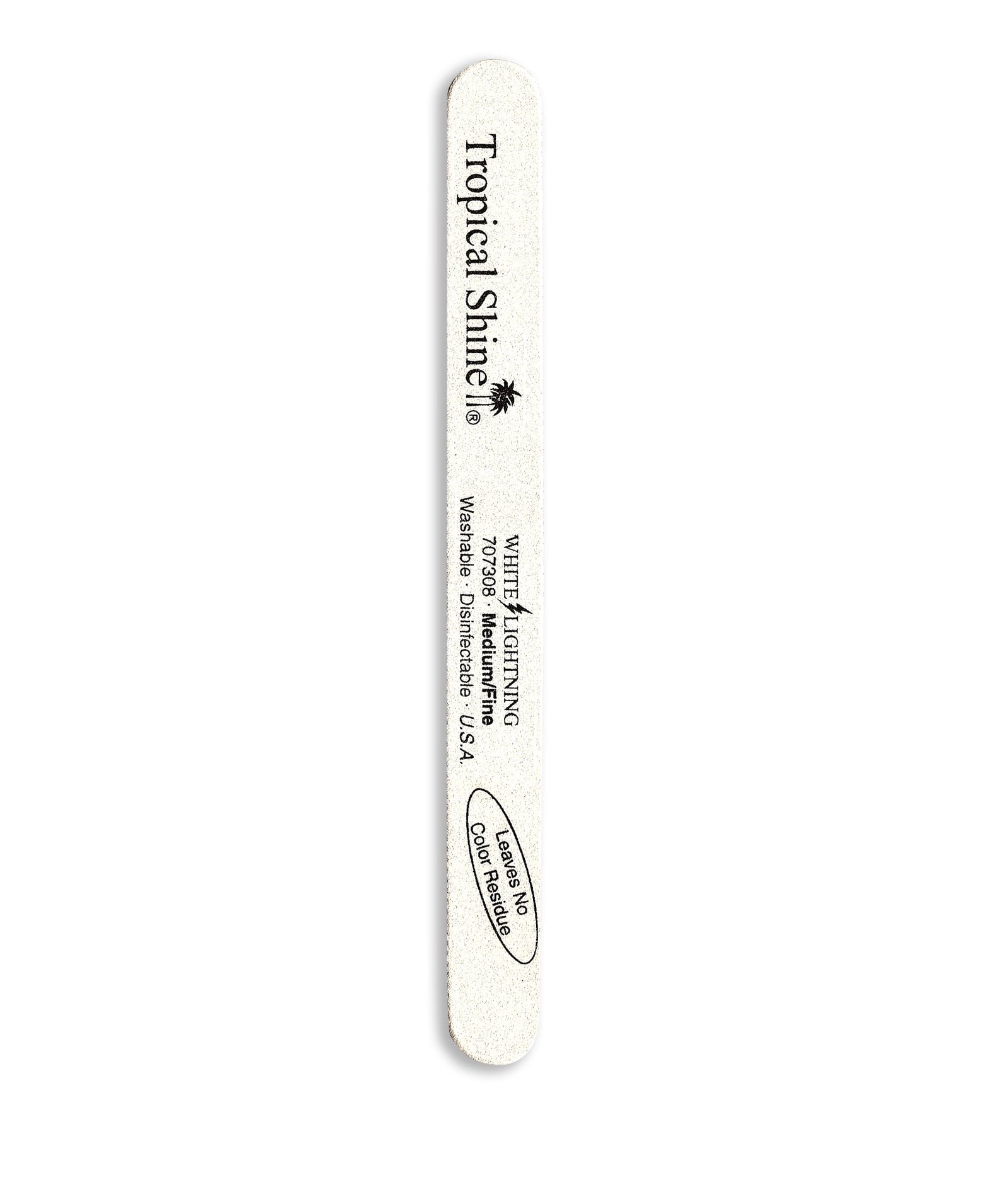 Tropical Shine Nail File White Lightning File 180/ 240 (Medium/ Fine) 7 ...