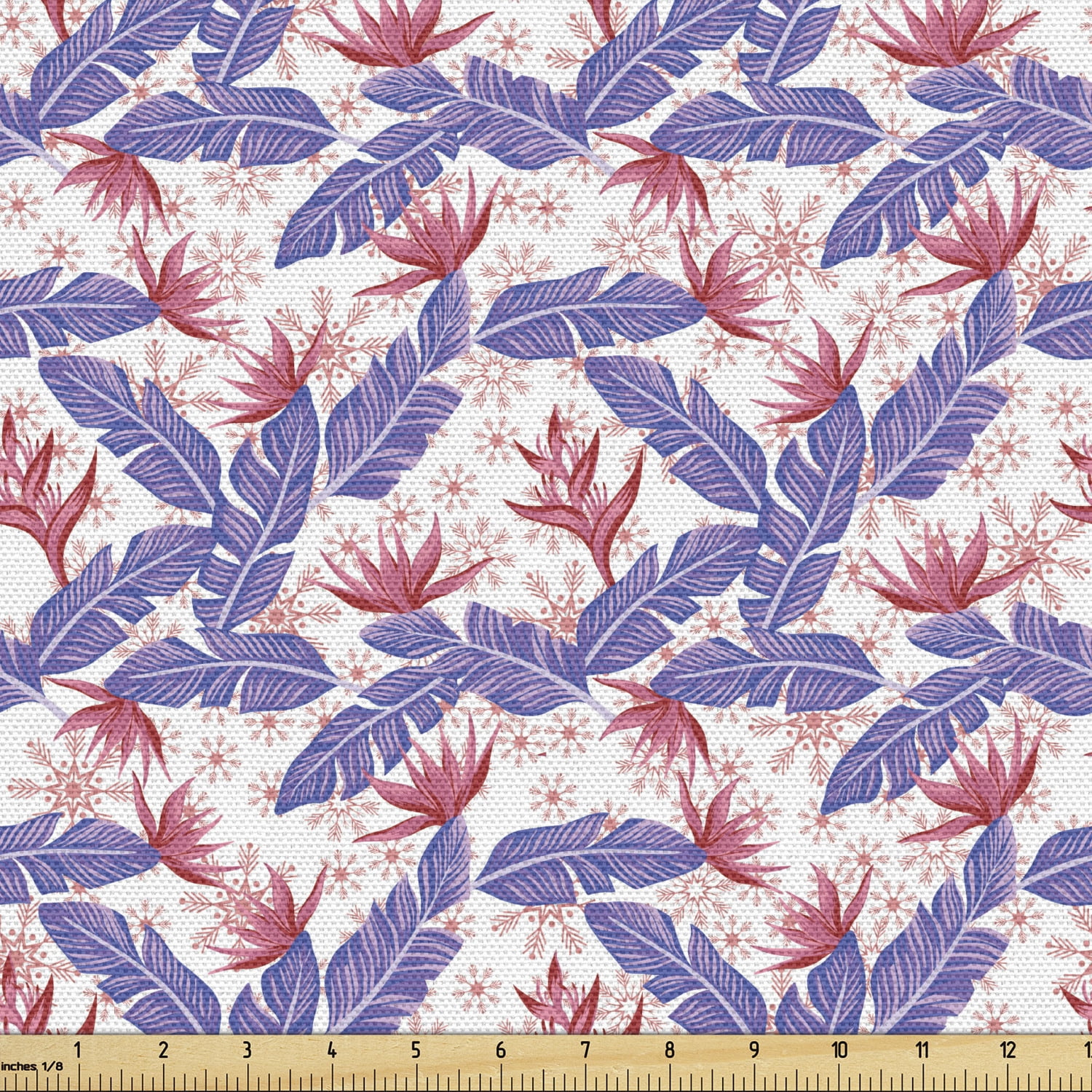 Ambesonne Tropical Fabric by the Yard Upholstery, Banana Leaves ...