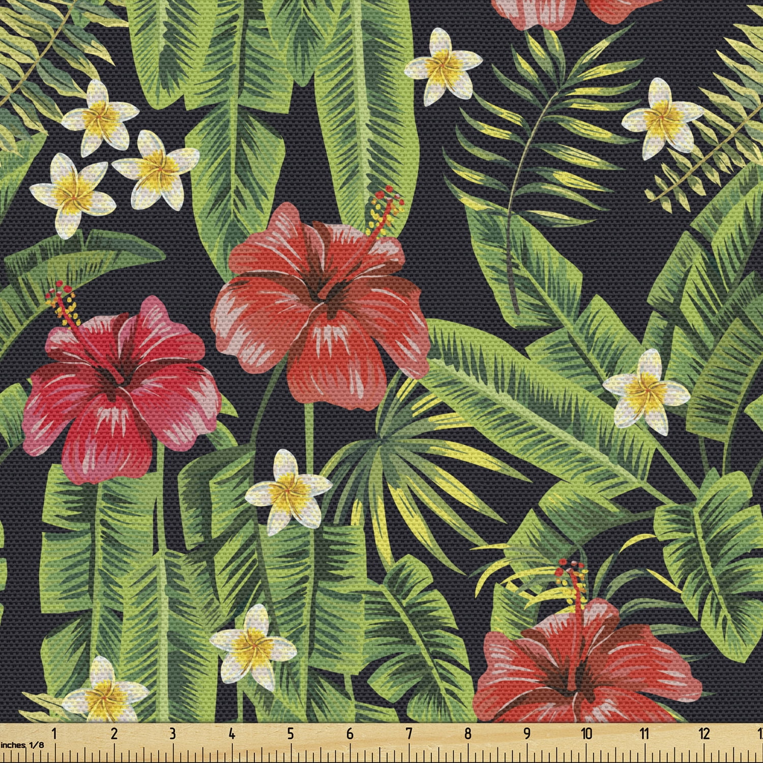 Ambesonne Tropical Fabric by the Yard Upholstery, Vintage Summer ...