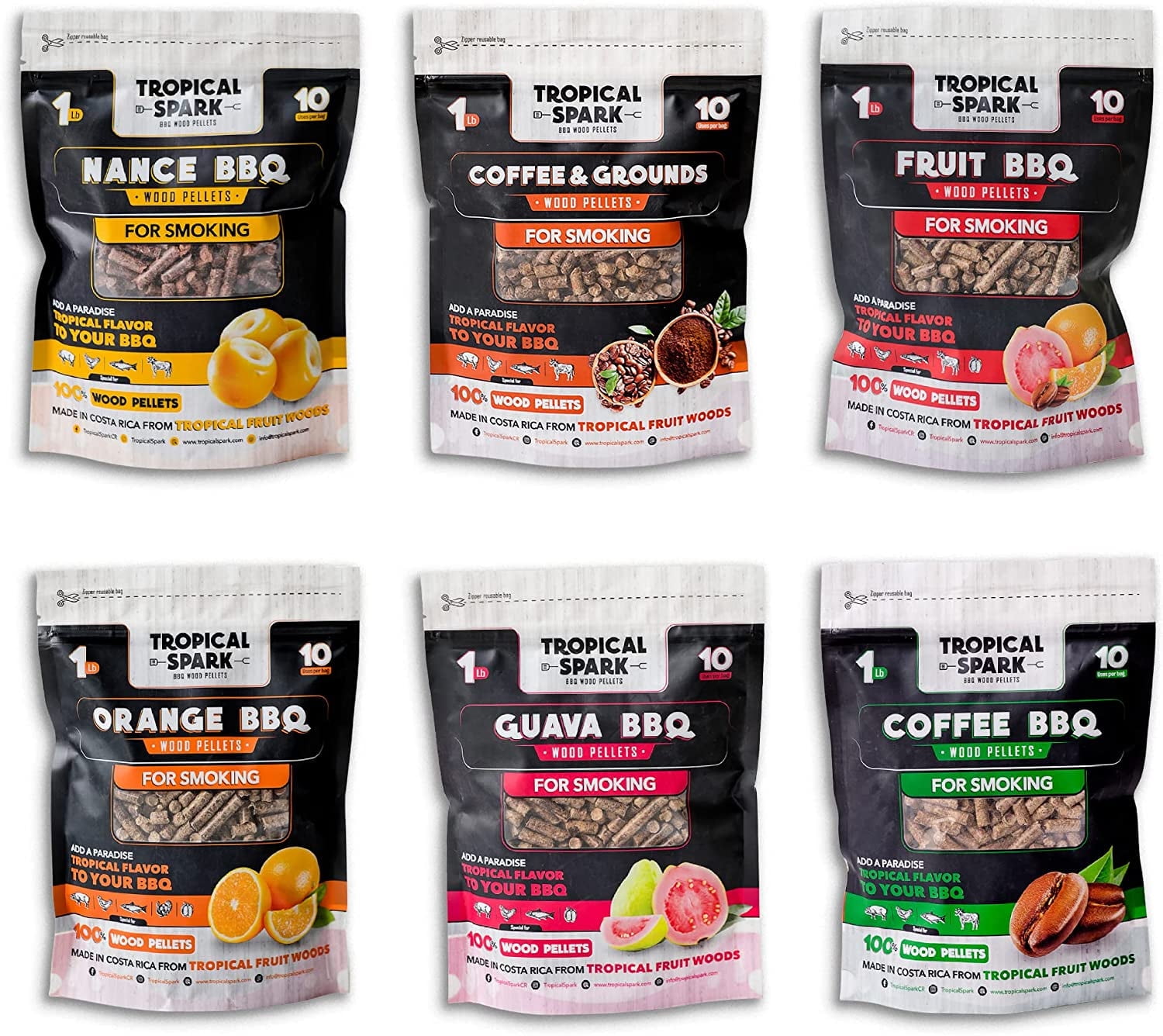 Tropical Spark - Wood Pellets, Aromatic Smoker Pellets, Wood Pellets ...