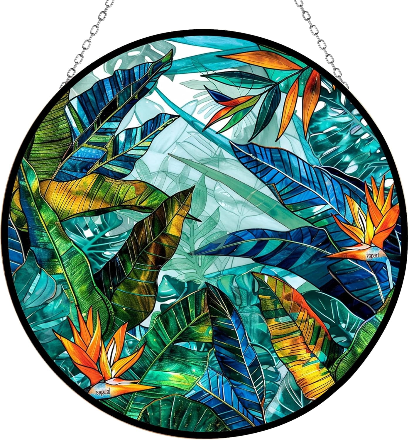 Tropical Stained Glass Suncatcher Stained Glass Window Hangings ...