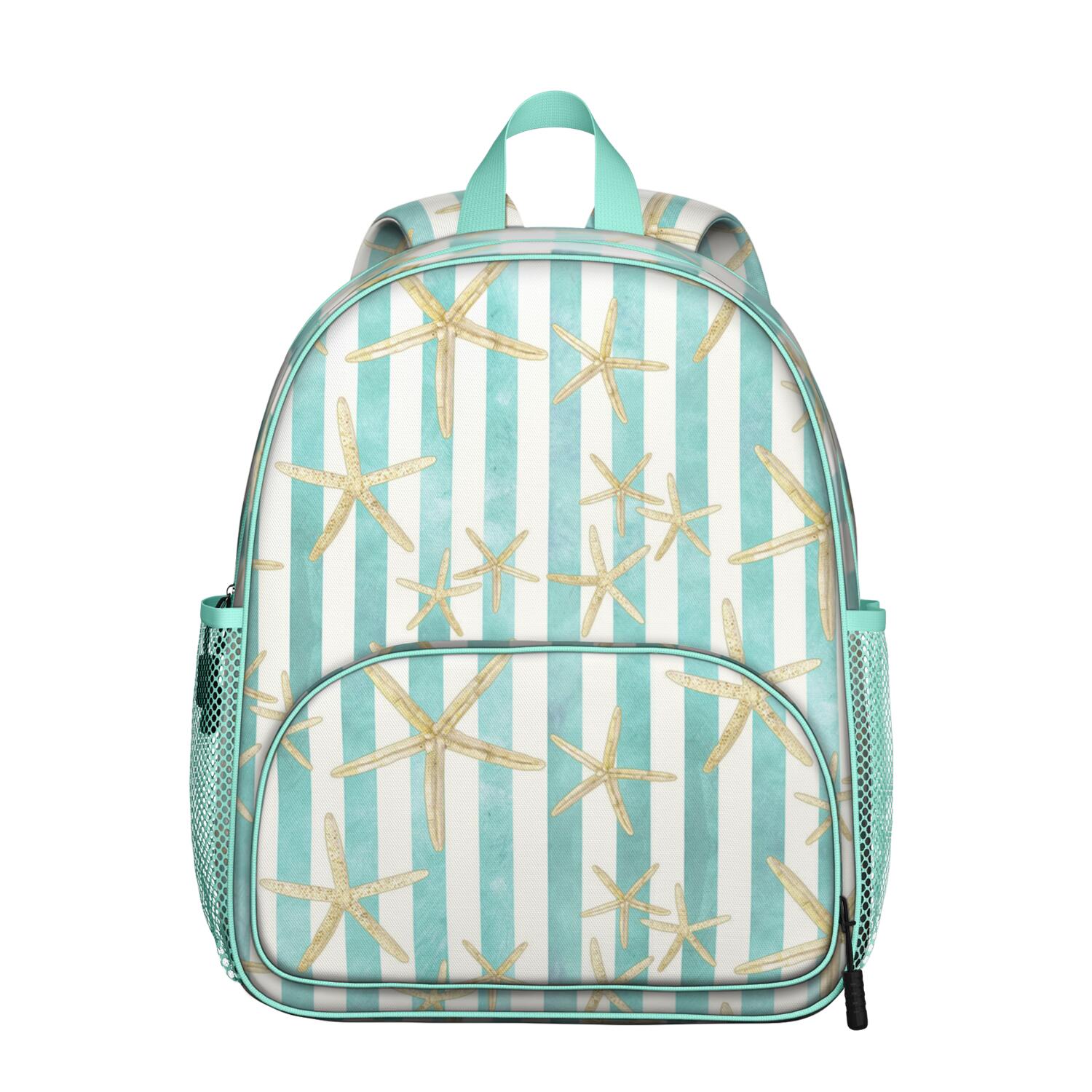 Tropical Starfish Student Backpack – Beach Seashells Seahorse Fish ...
