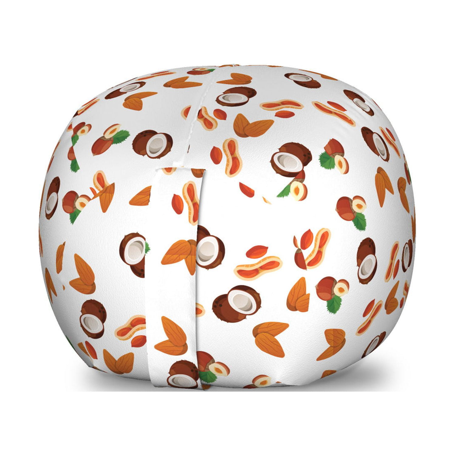 Tropical Storage Toy Bag Chair, Assortment of Nuts Pattern Peanut ...