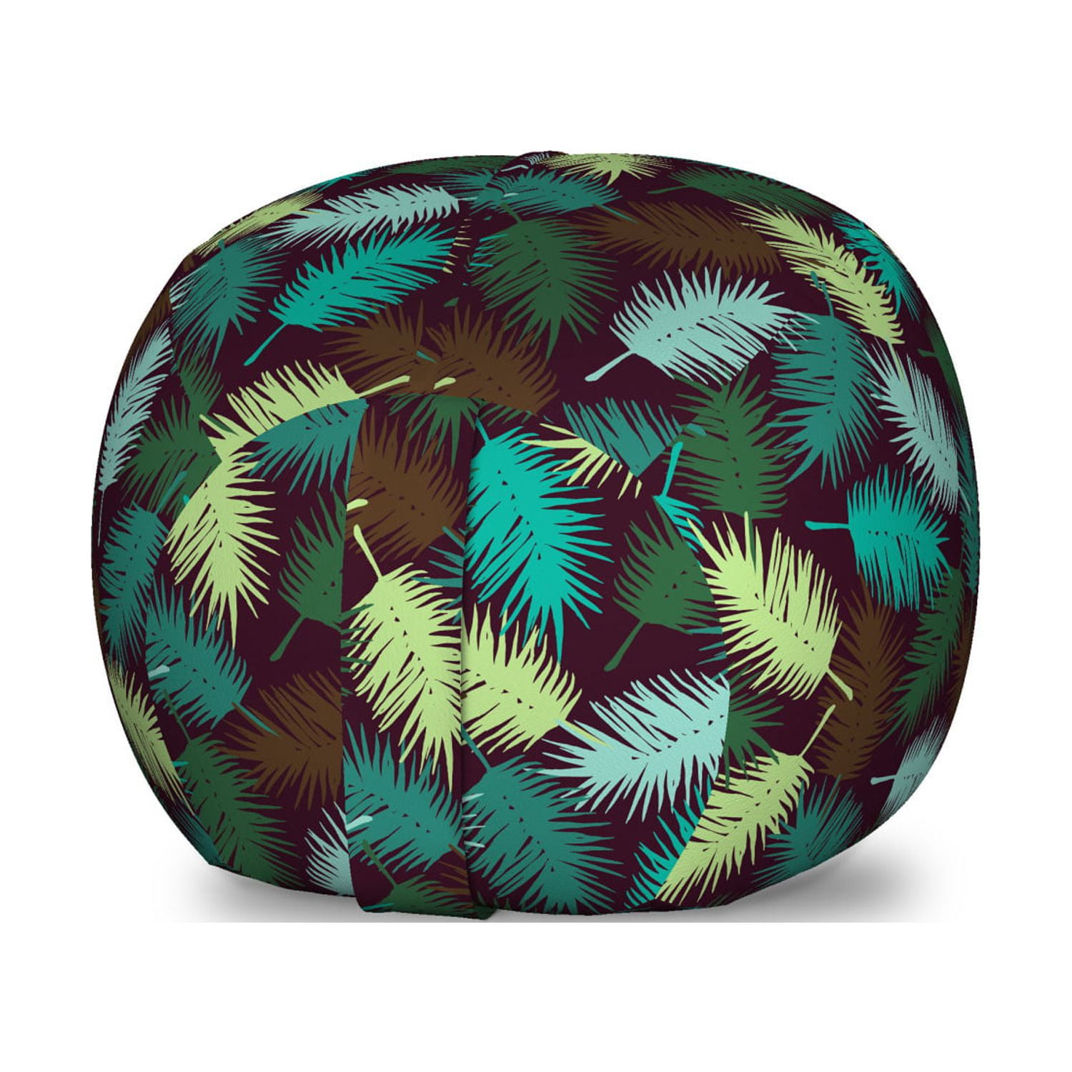 Tropical Storage Toy Bag Chair, Exotic Torbay Palm Tree Leaves ...
