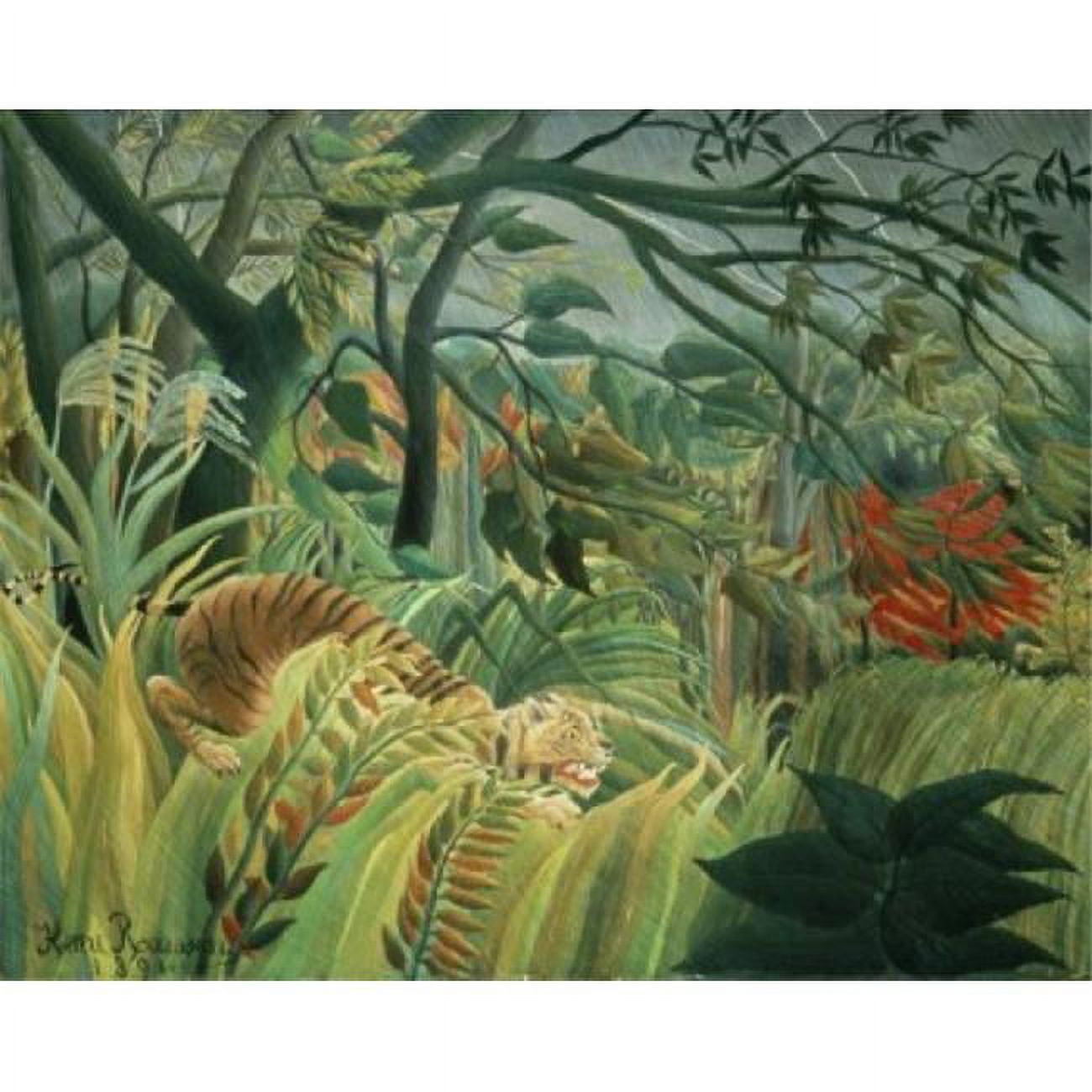 Tropical Storm with Tiger Surprise 1891 Henri Rousseau 1844-1910 French ...