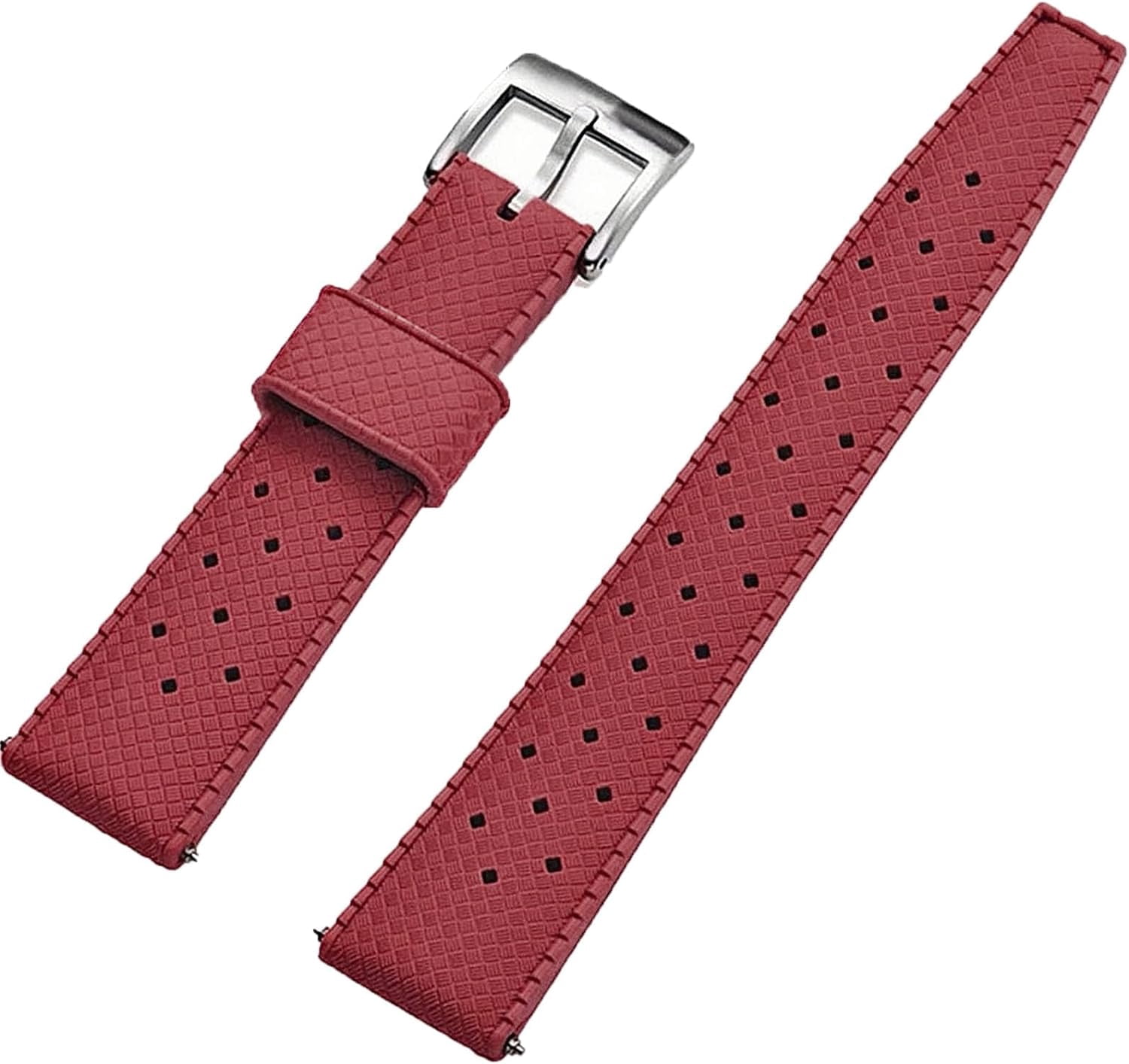 Tropical Style Rubber Watch Strap 20mm 22mm Quick Release Universal ...
