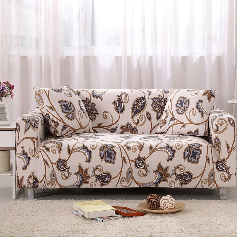 Tropical Style Sofa Cover with Armrest, Floral Sofa Cover, High ...