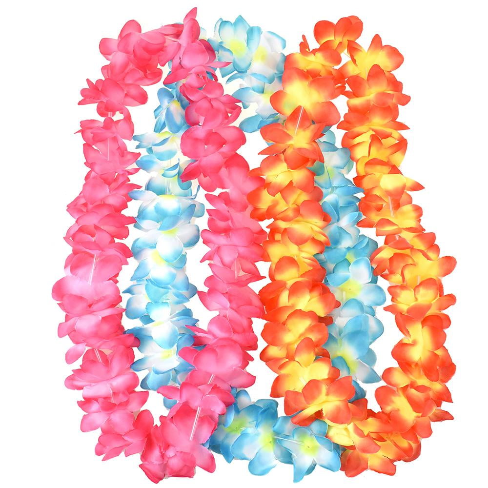 Tropical Summer Flowers Fabric Lei, 22-Inch, 3-Piece - Walmart.com