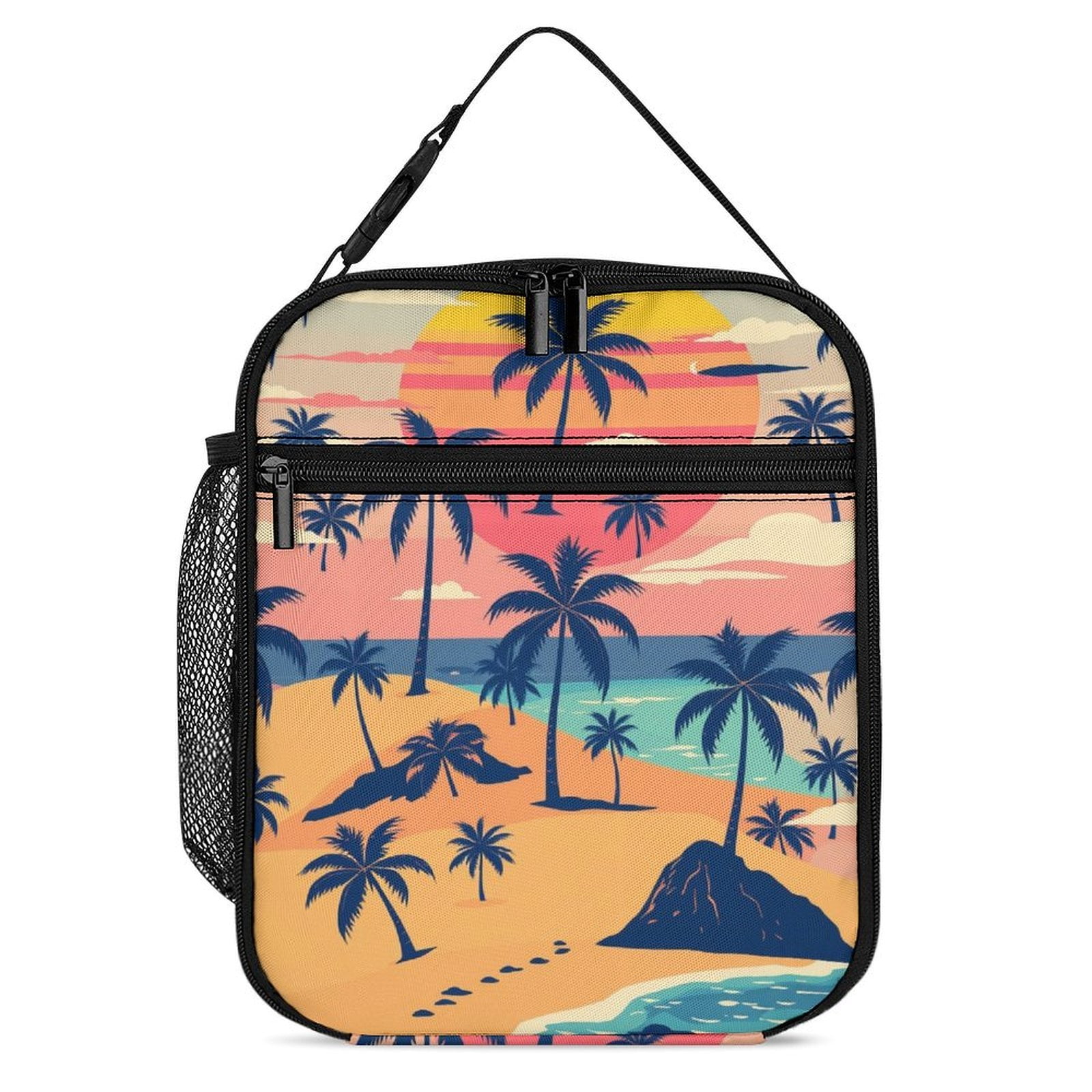 Tropical Sunset Beach Lunch Bag Thermal Bag Lunch Container Portable ...
