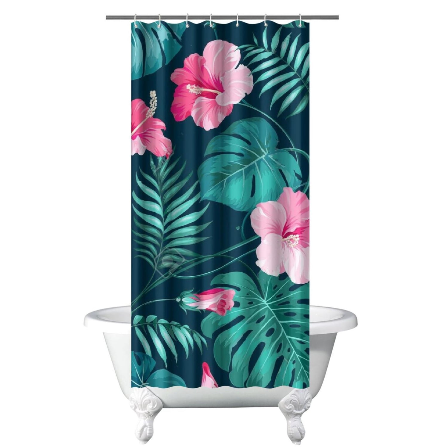 Tropical Sunset Palm Tree Boho Shower Curtain, Waterproof Artistic ...