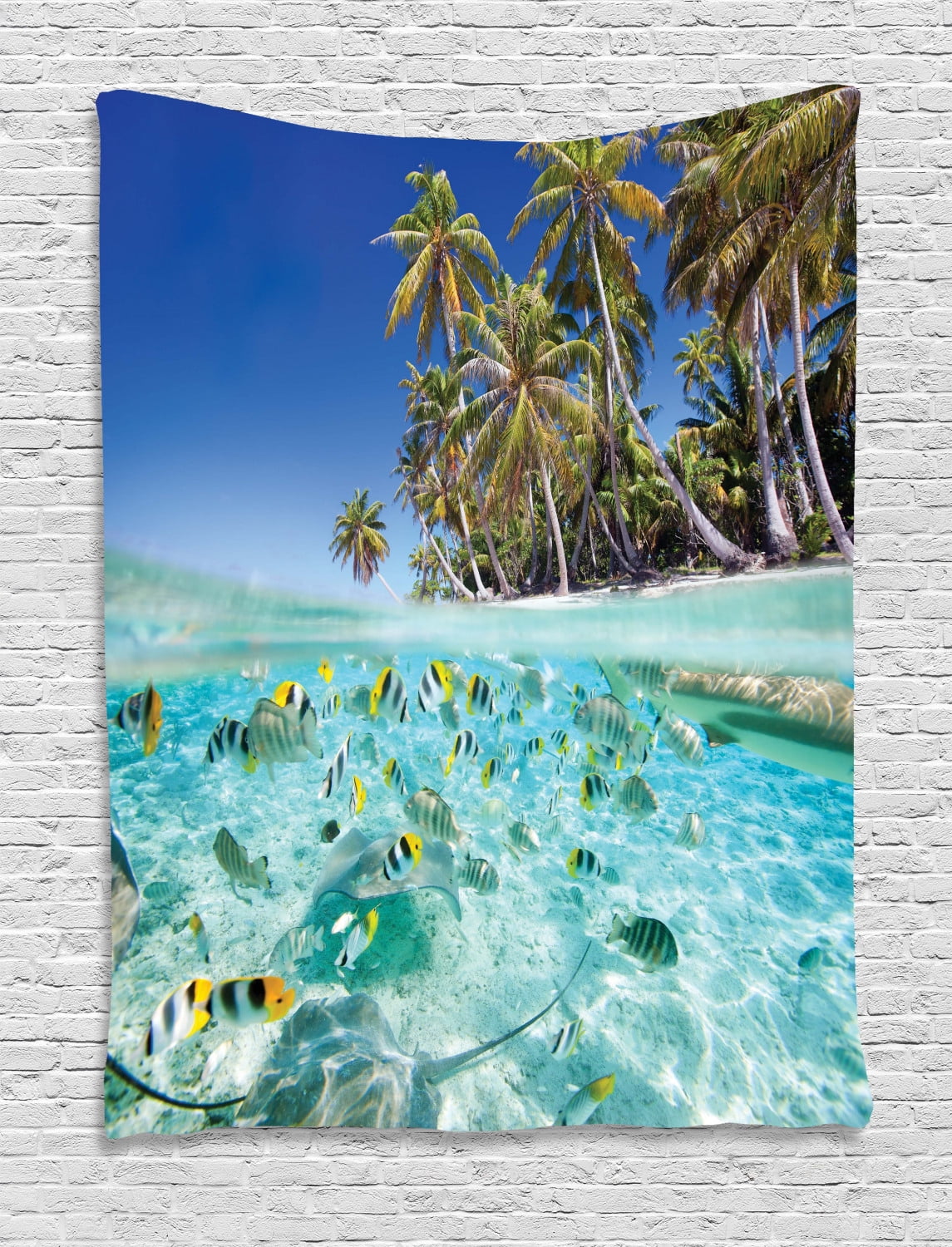 Tropical Tapestry, Exotic Island Above and Underwater Picture Scenic ...