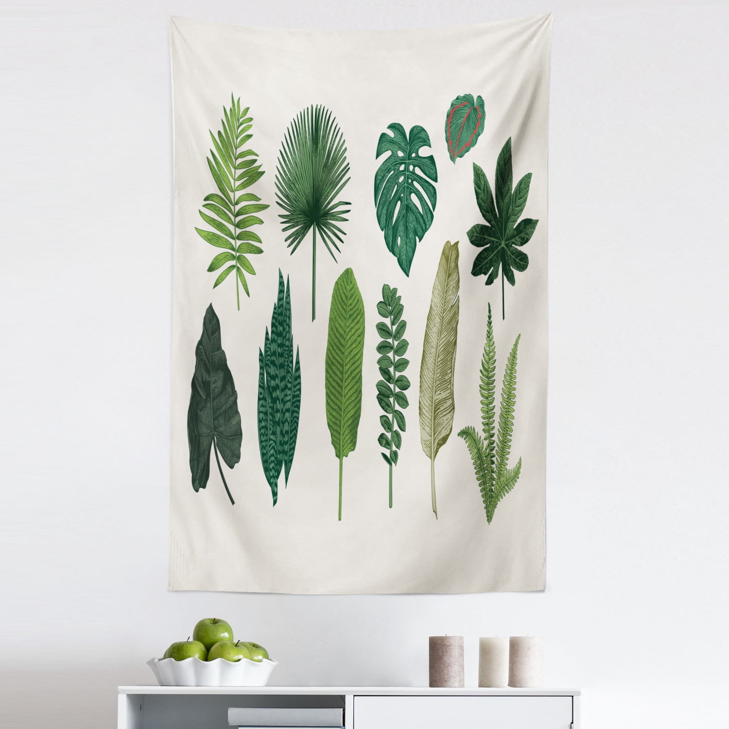 Tropical Tapestry, Vintage Botanical Composition of Different Kinds of ...