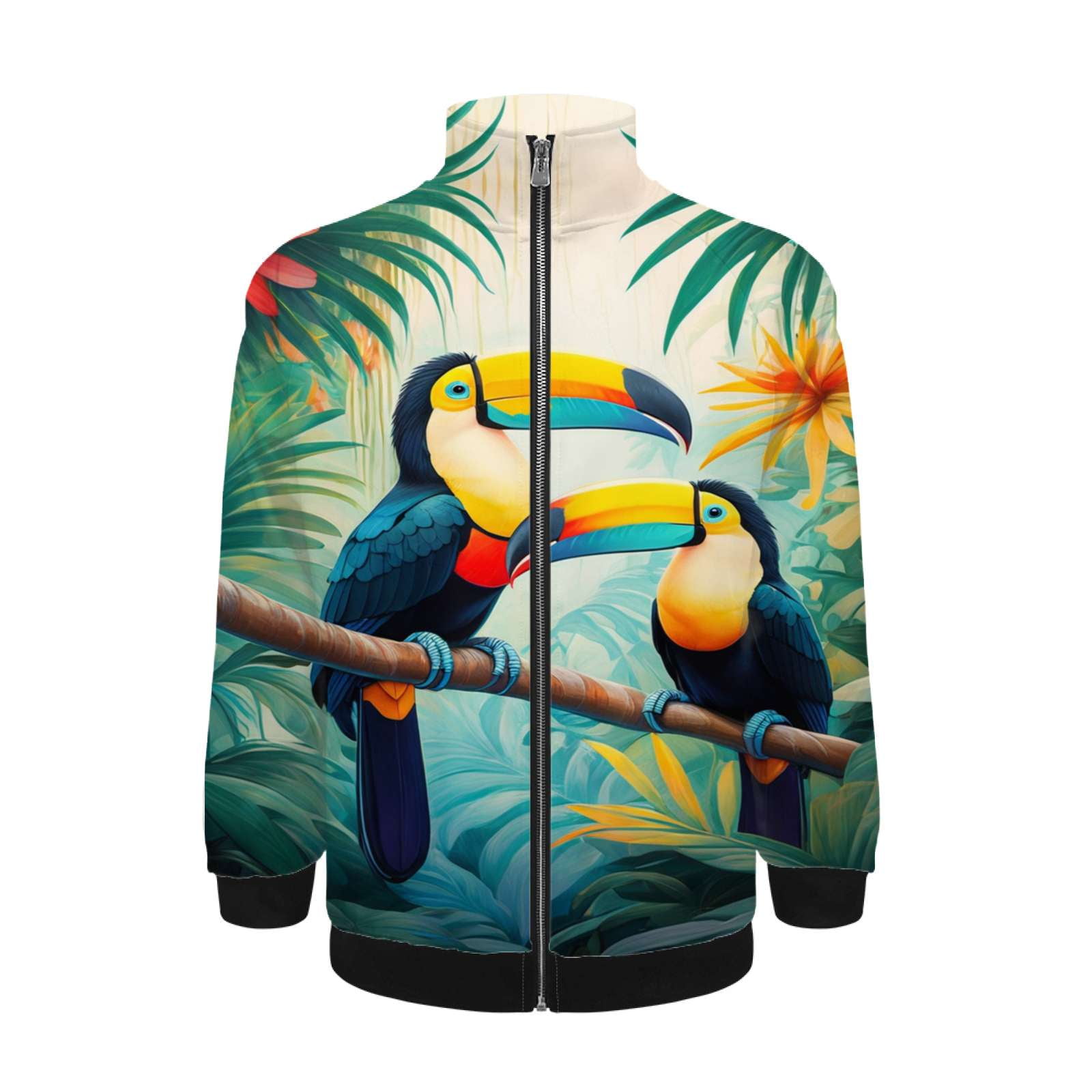 Tropical Toucans Garden Jacket Men's Street Cool Long Sleeves Coat ...