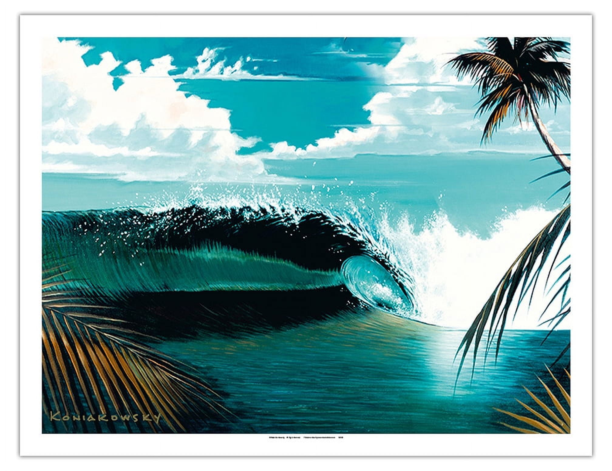 Tropical Tube - Breaking Wave - Surf - From an Original Color Painting ...