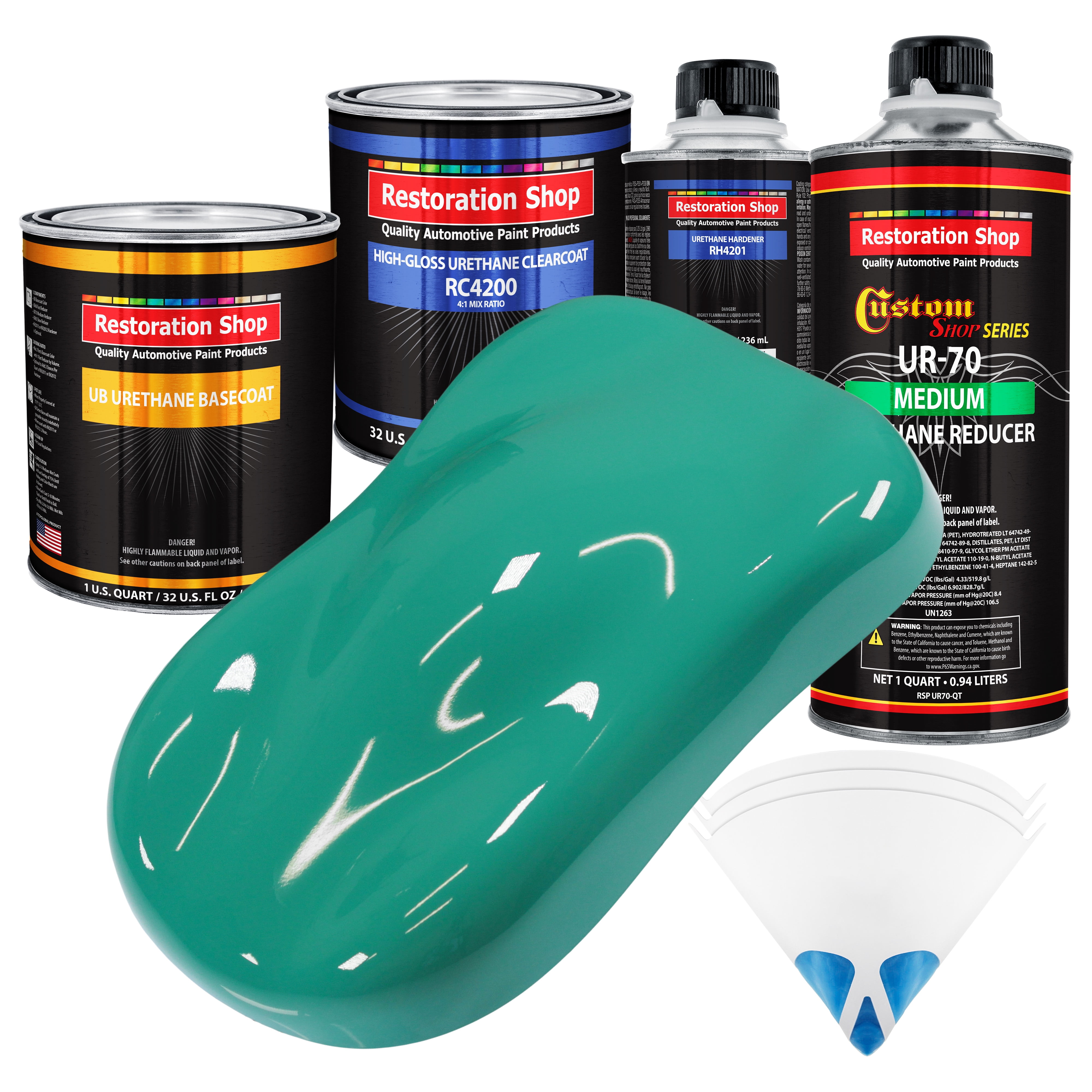 Tropical Turquoise Quart URETHANE BASECOAT CLEARCOAT Car Auto Body ...